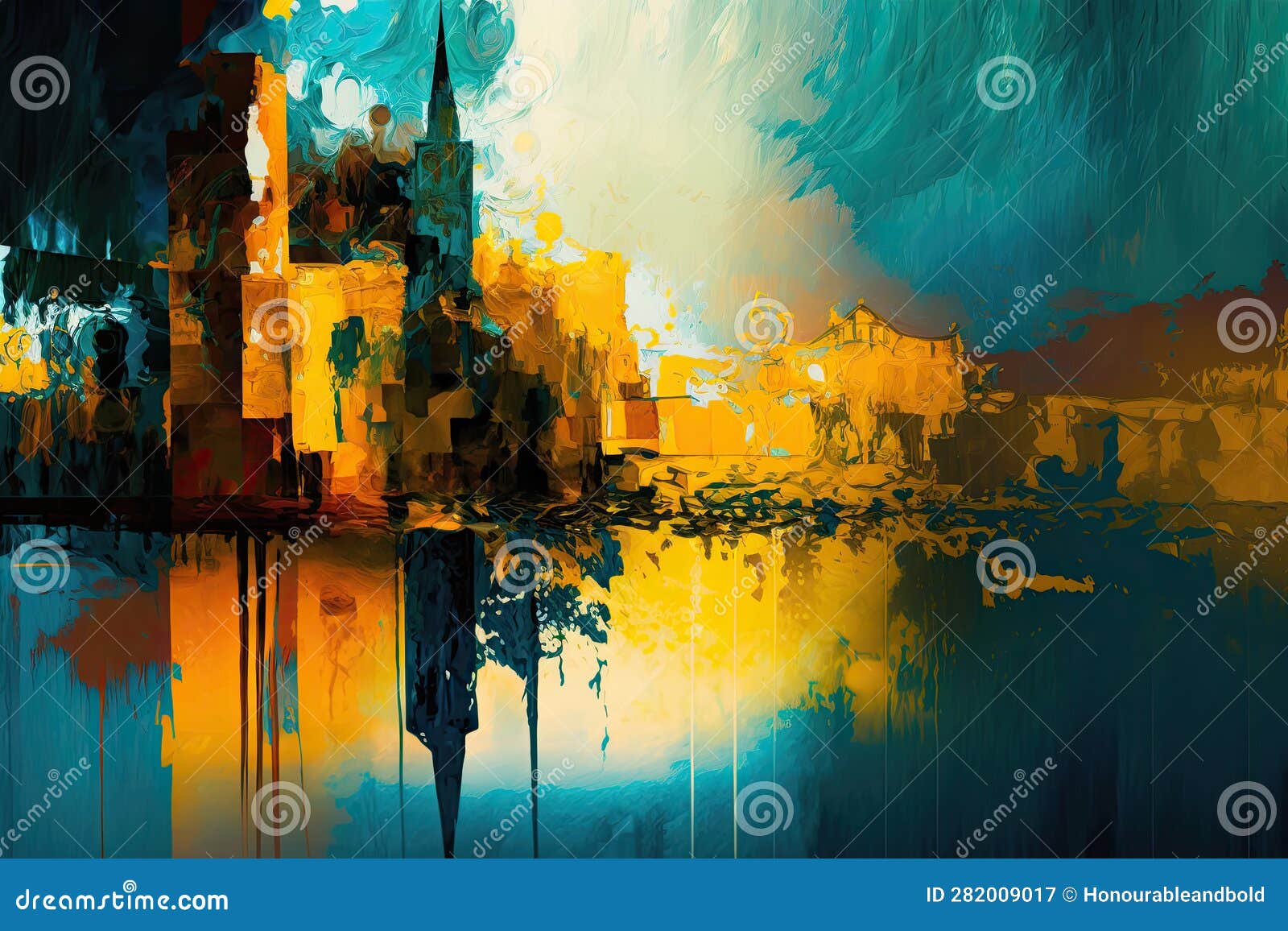 Generative AI Illustration Digital Abstract Impressionism Painting ...