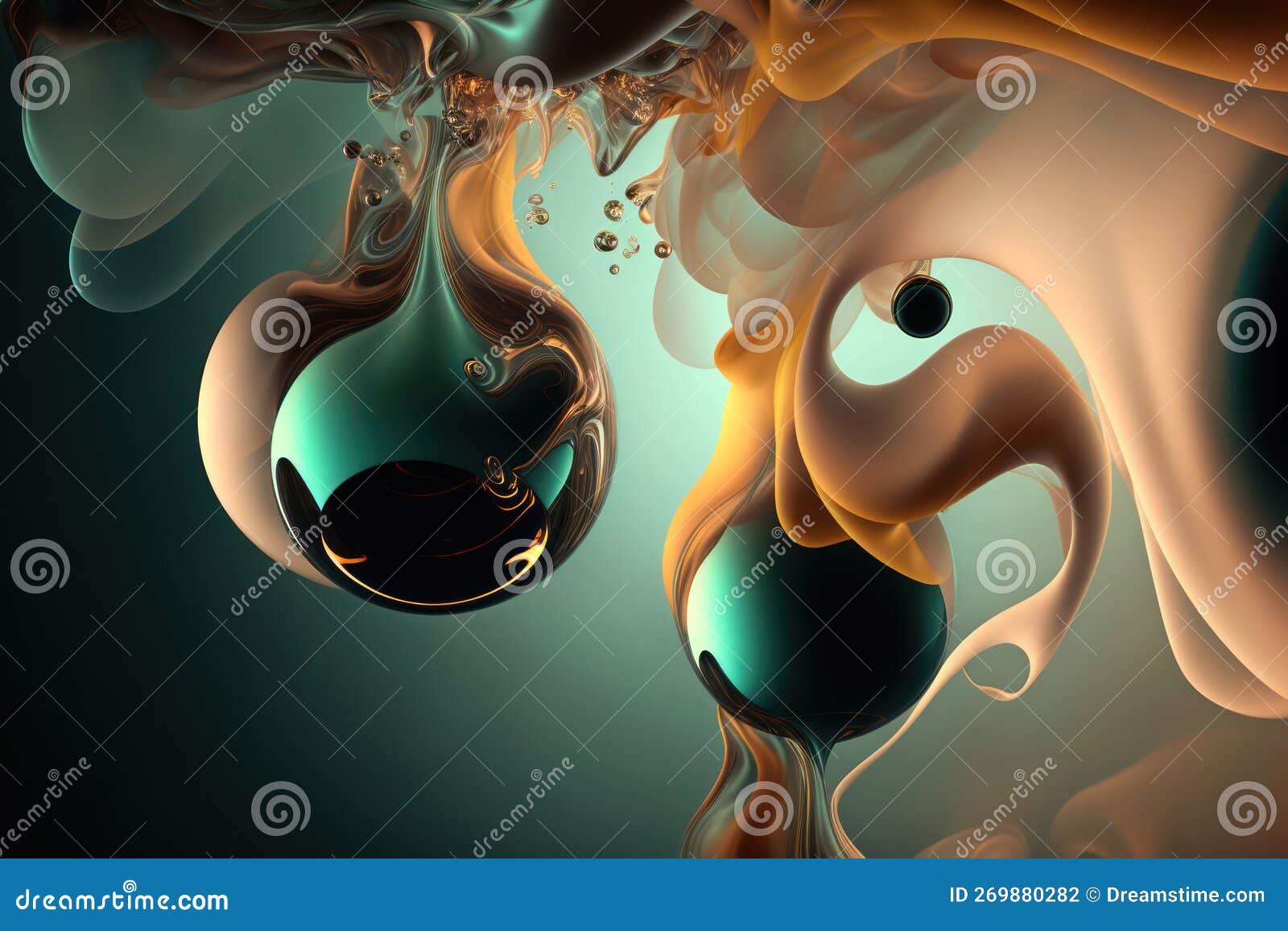 Generative AI Illustration of Earth Colors Floating Smoke Abstract ...