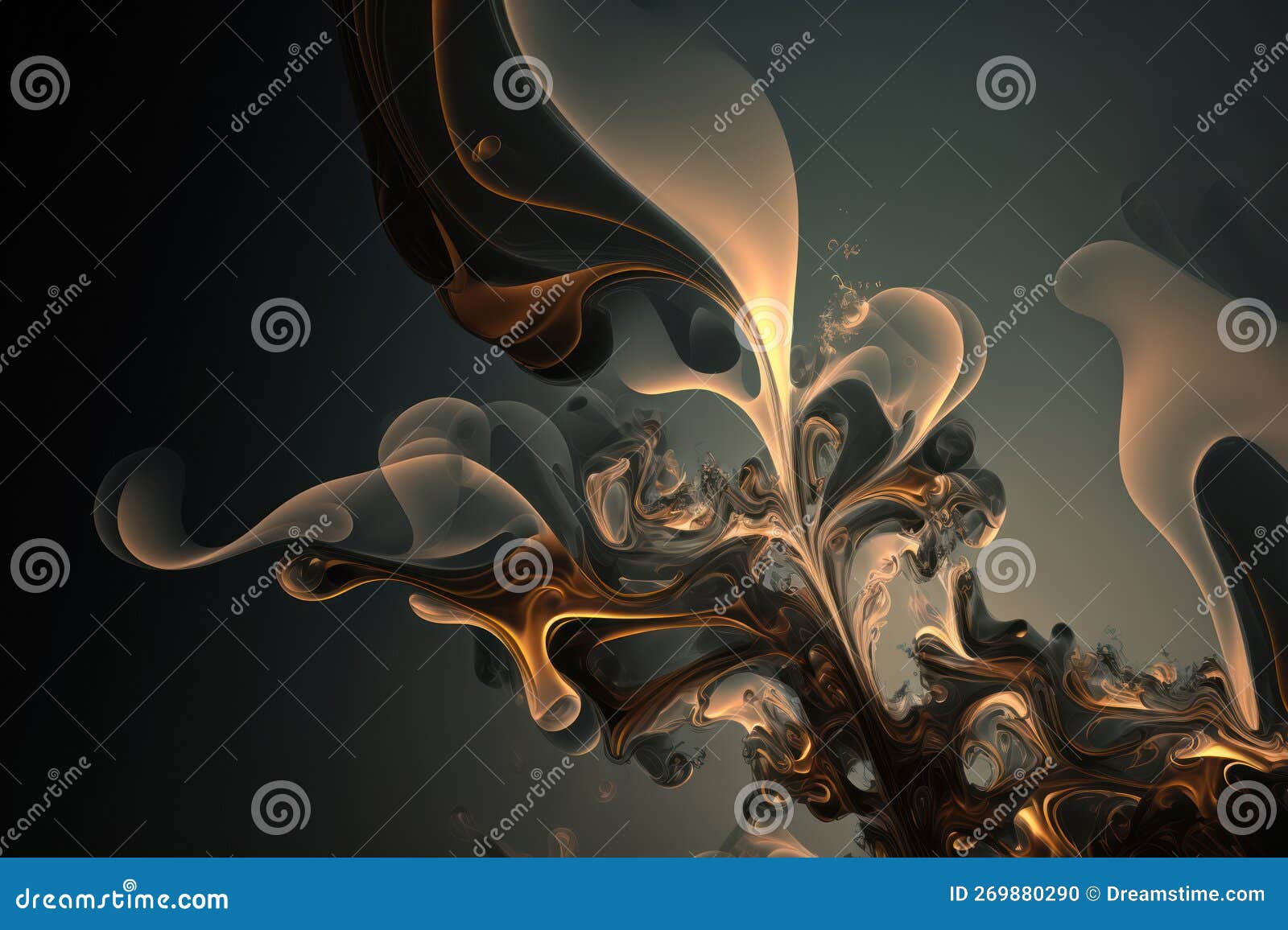 Generative AI Illustration of Earth Colors Floating Smoke Abstract ...