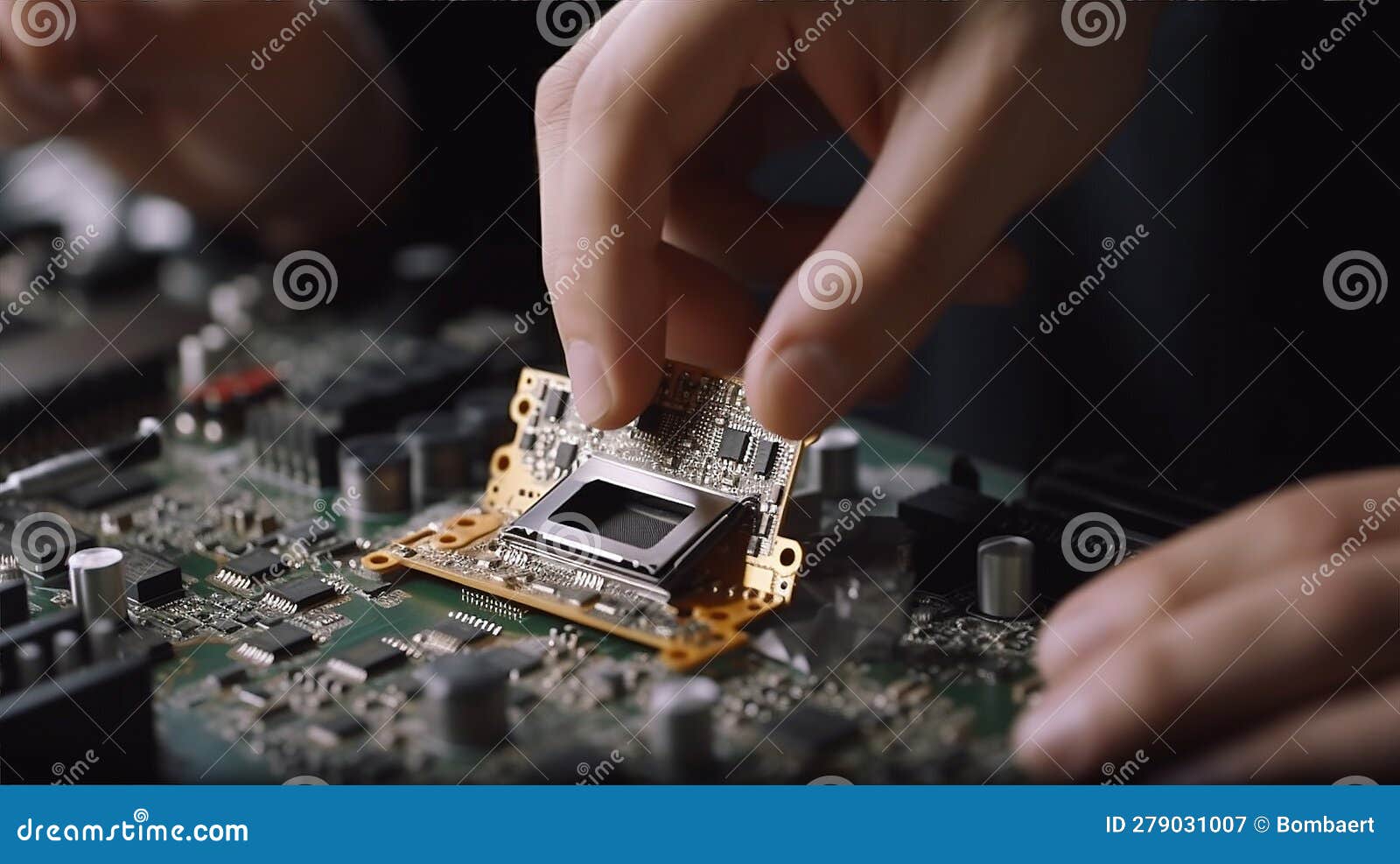 Generative Ai Illustration of Engineer Repairman the Computer ...