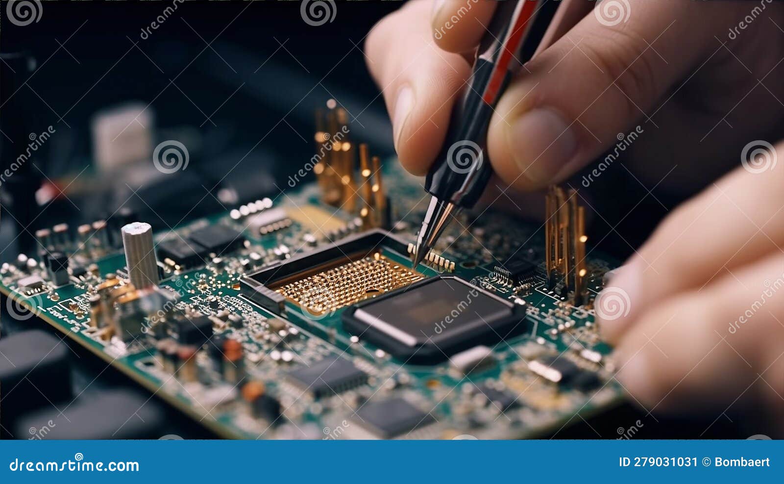 Generative Ai Illustration of Engineer Repairman the Computer ...