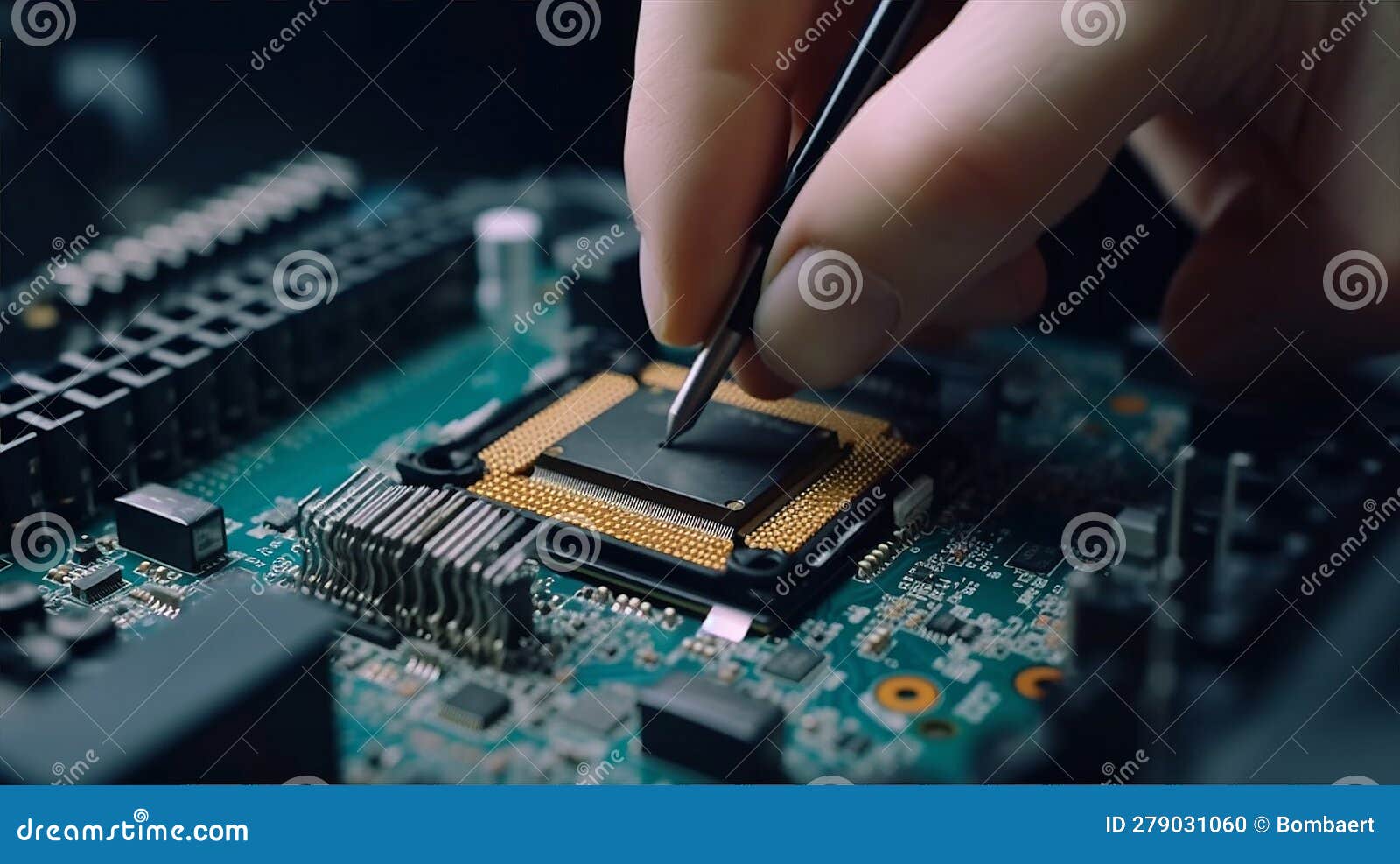 Generative Ai Illustration of Engineer Repairman the Computer ...