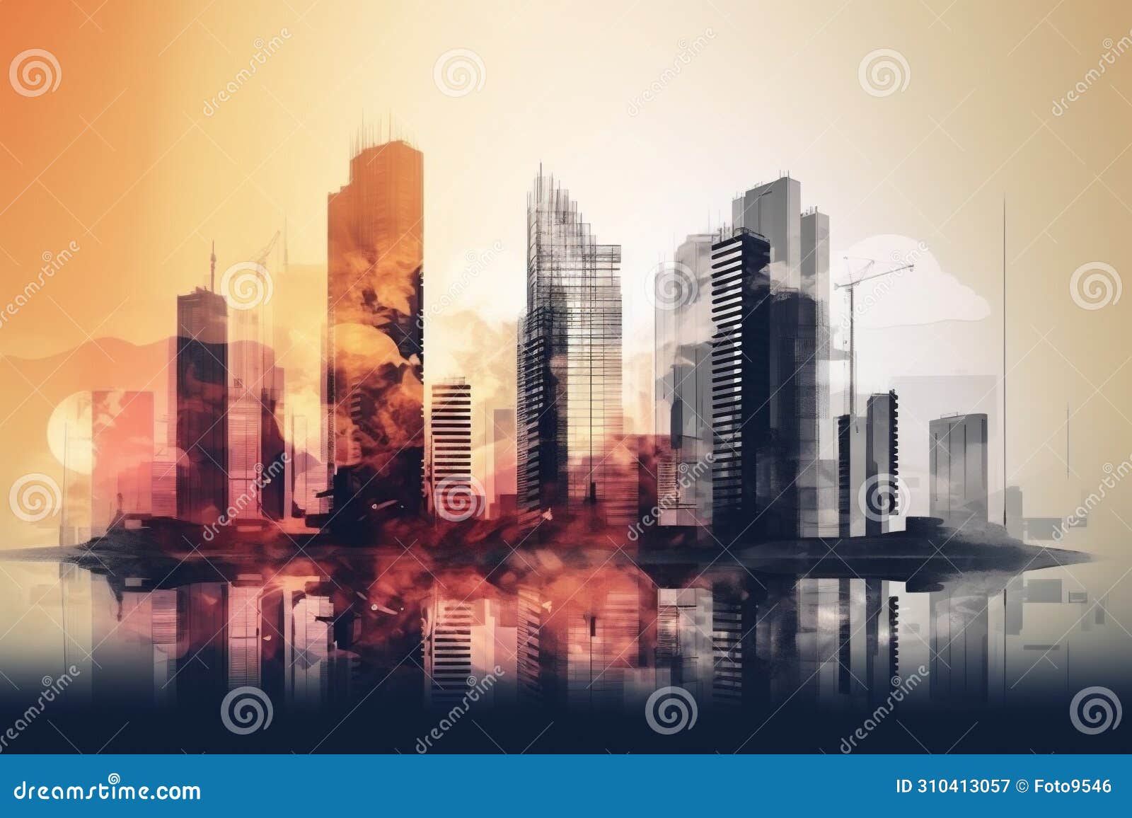 Generative Ai Illustration of a Future Building Construction ...