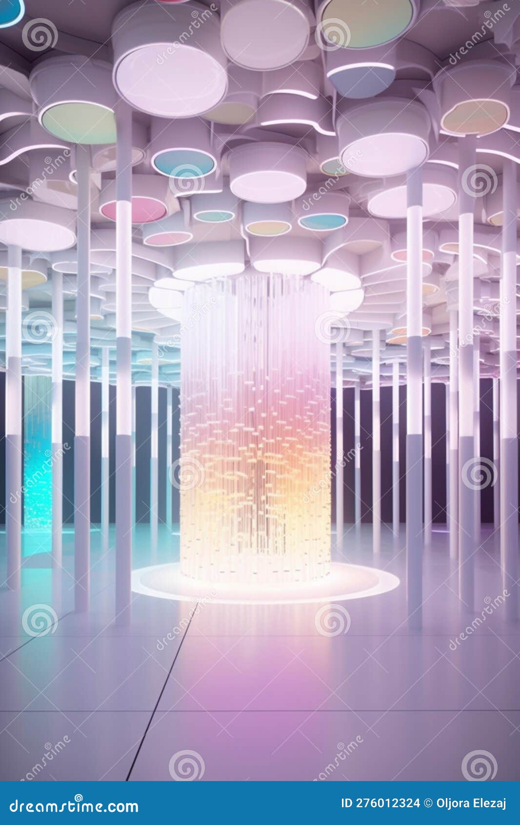 Generative Ai Illustration. Geometry Installation Stock Illustration ...