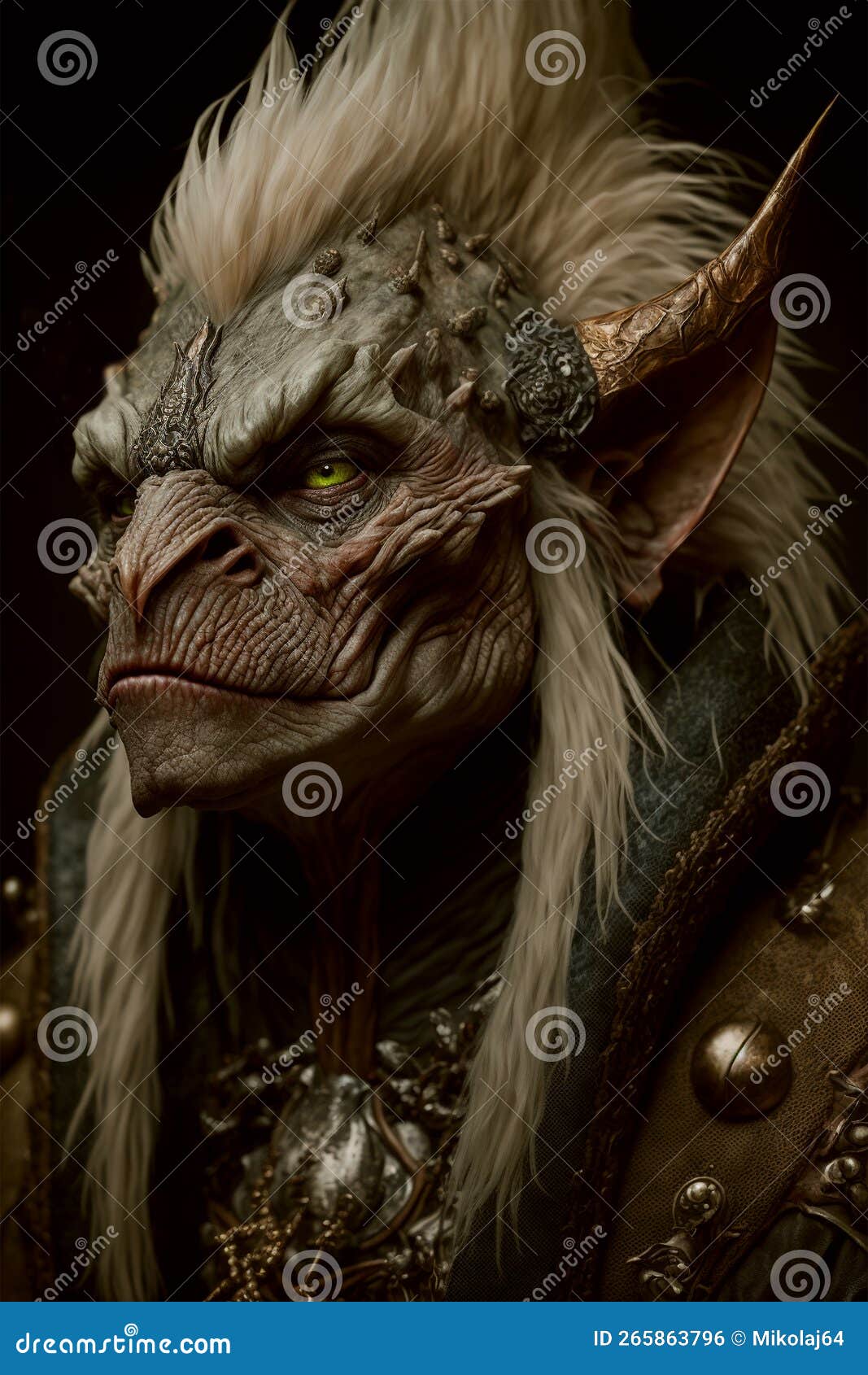 Generative AI Illustration of Goblin Fantasy Creature Stock Photo ...