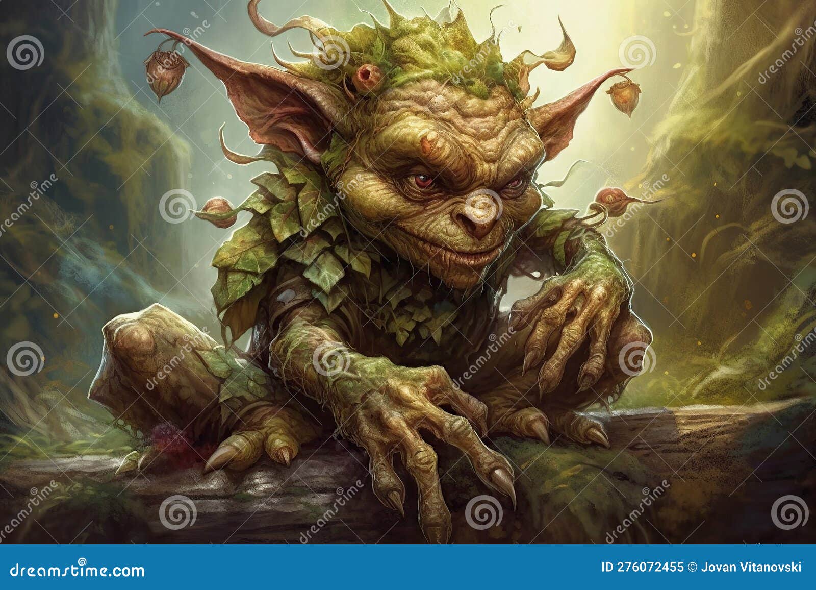 Generative AI Illustration of Goblin Fantasy Creature Stock ...