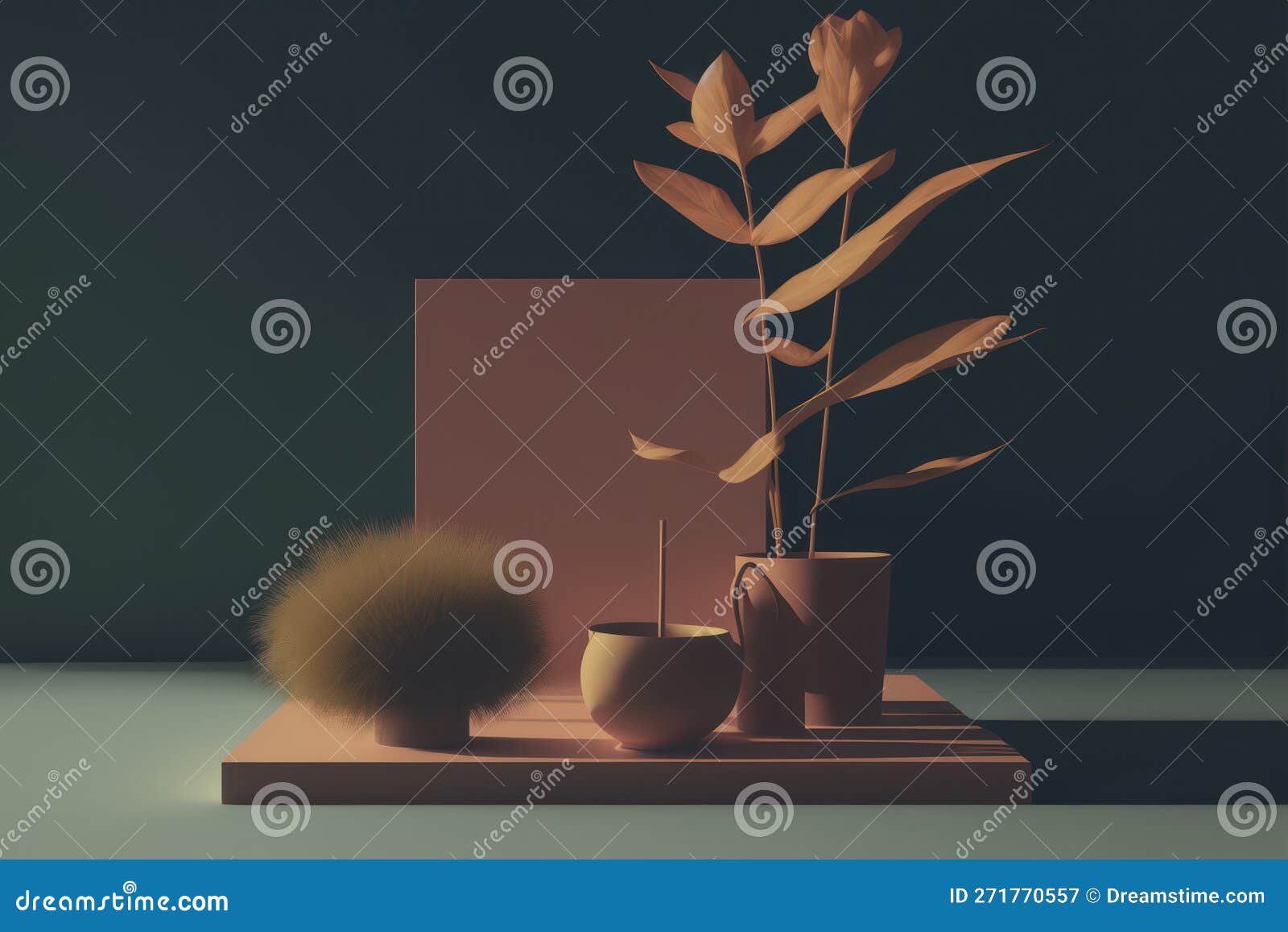 Generative AI Illustration Image of Office or Home Still Life Object ...