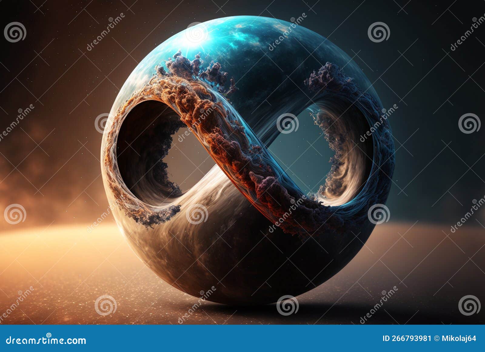 Generative AI Illustration of Infinity of Universe Stock Illustration ...