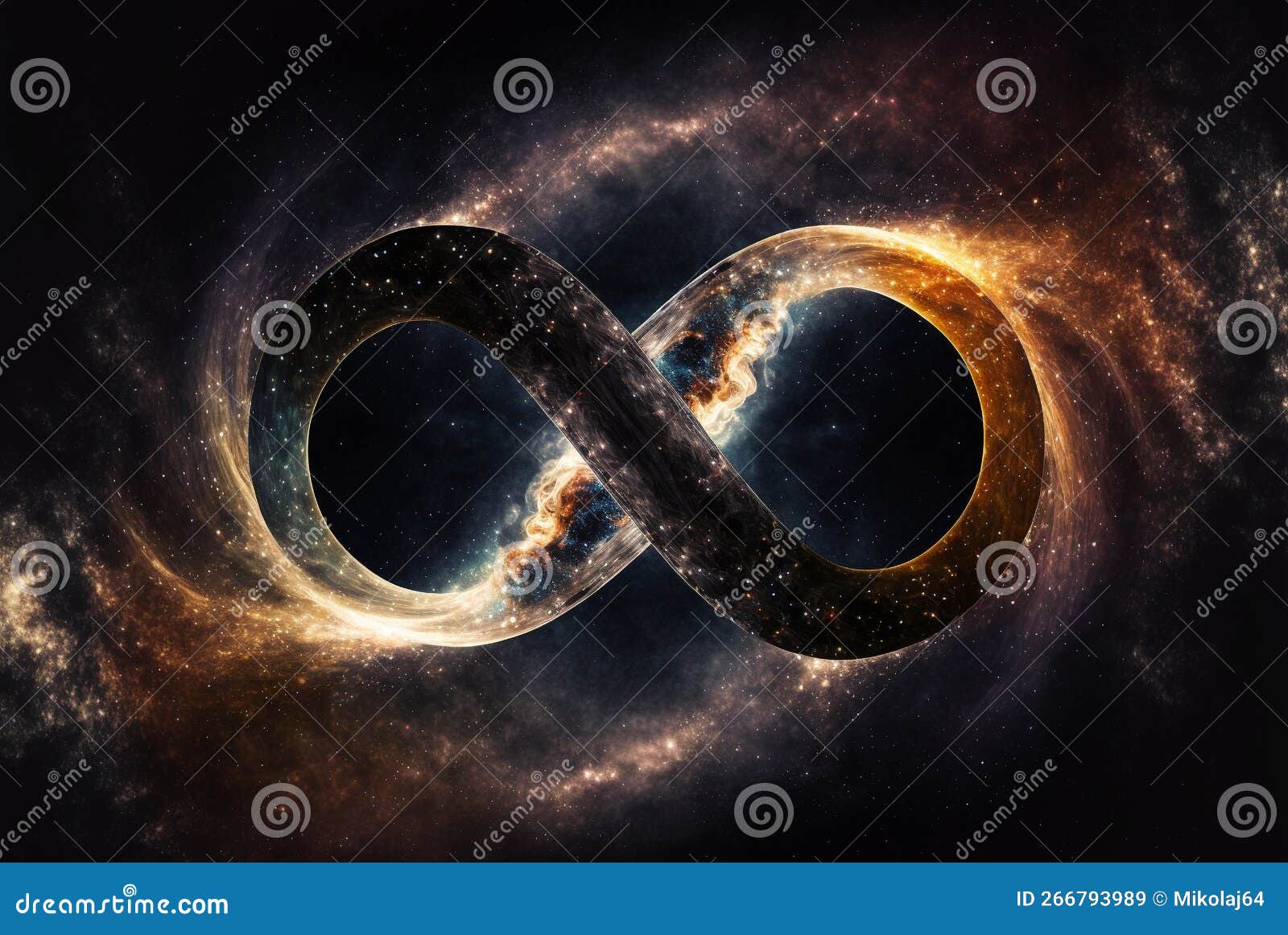 Generative AI Illustration of Infinity of Universe Stock Illustration ...