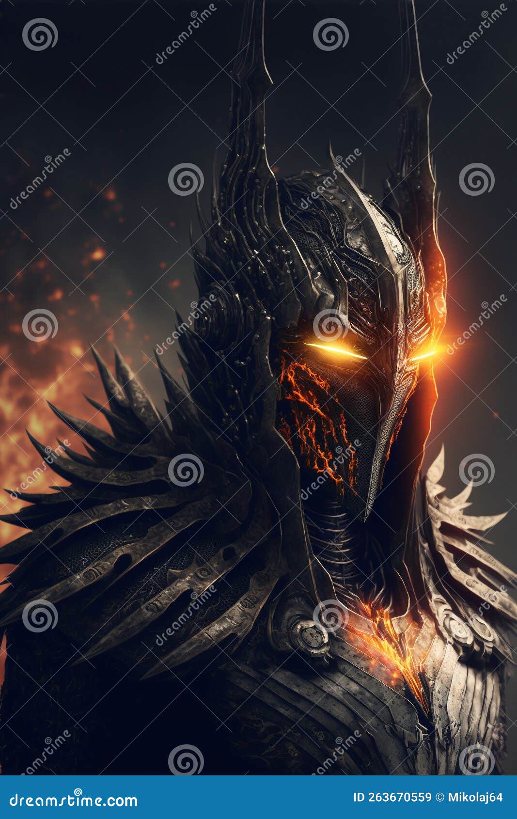 Generative AI Illustration of Lord Sauron Stock Illustration ...