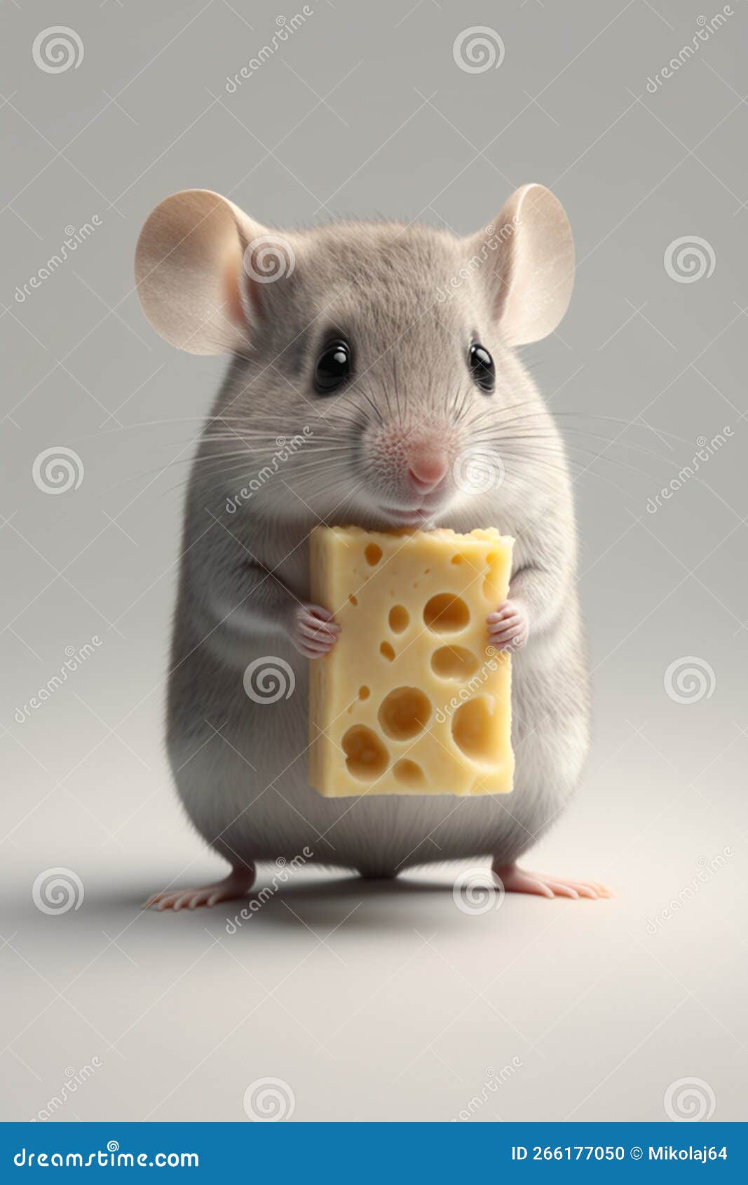 Generative AI Illustration of Mouse Holding a Piece of Cheese Stock ...