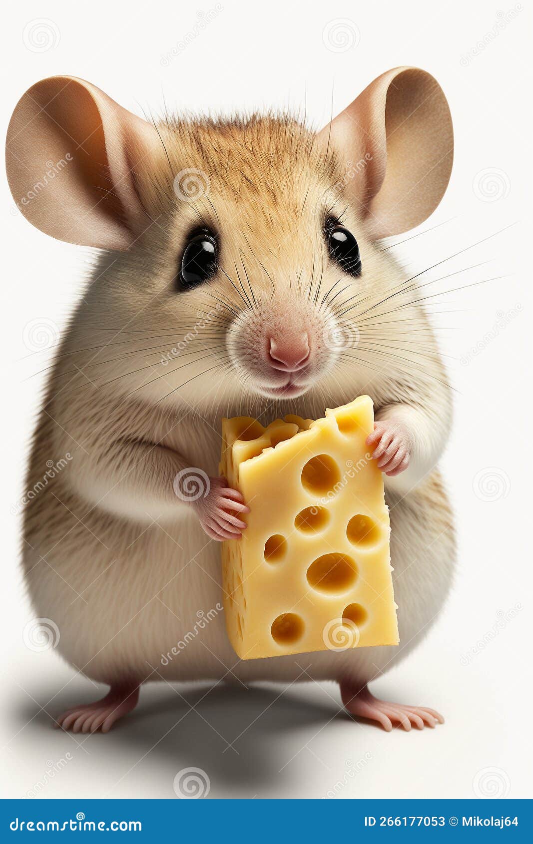 Generative AI Illustration of Mouse Holding a Piece of Cheese Stock ...
