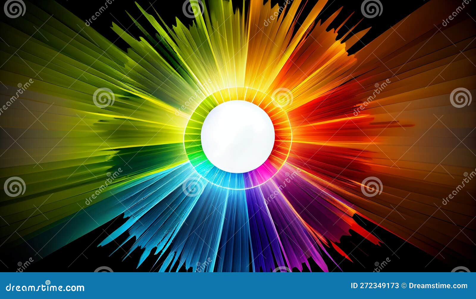 Generative AI, Illustration, Rainbow Sunburst: Imagine a Rainbow ...