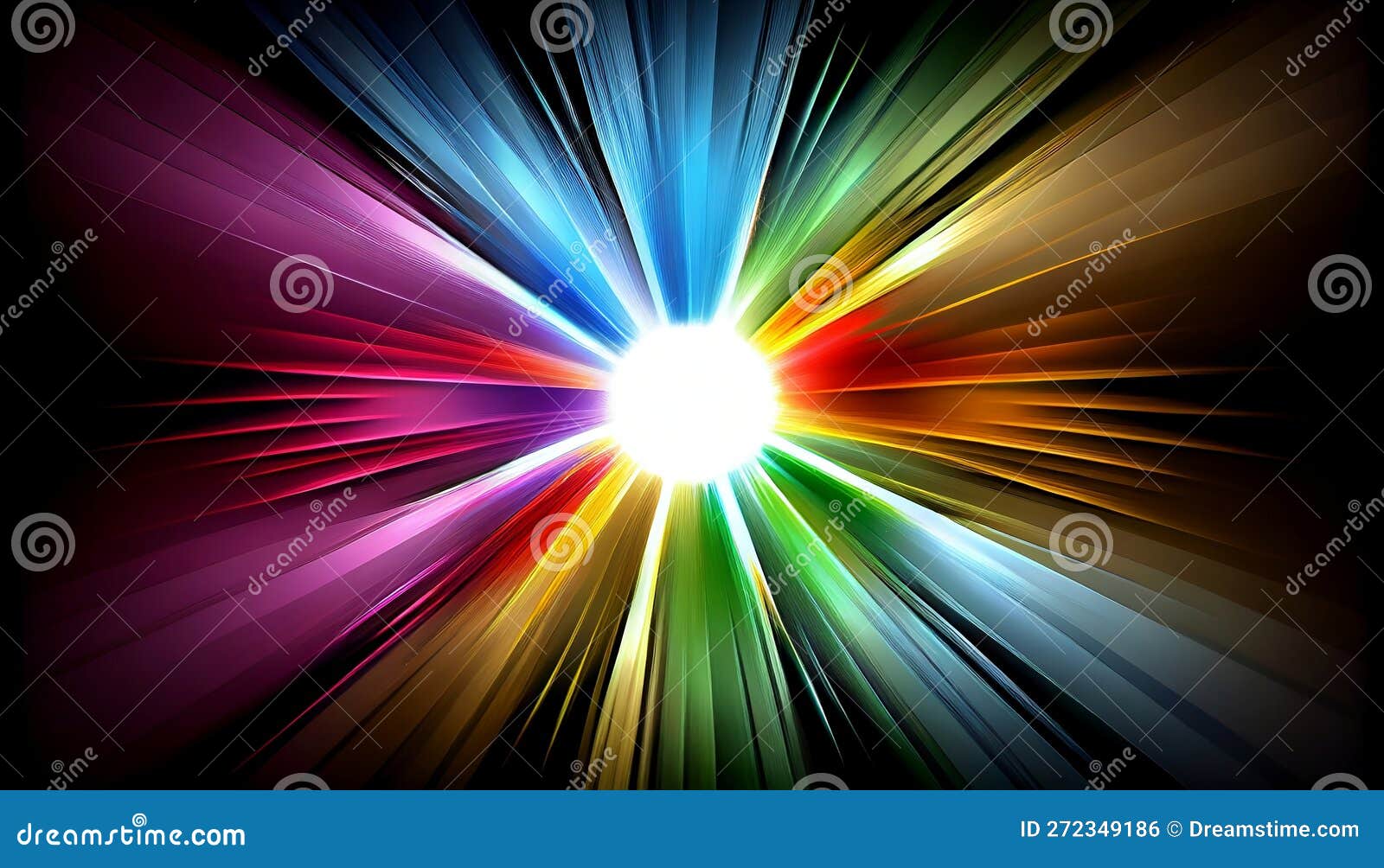 Generative AI, Illustration, Rainbow Sunburst: Imagine a Rainbow ...