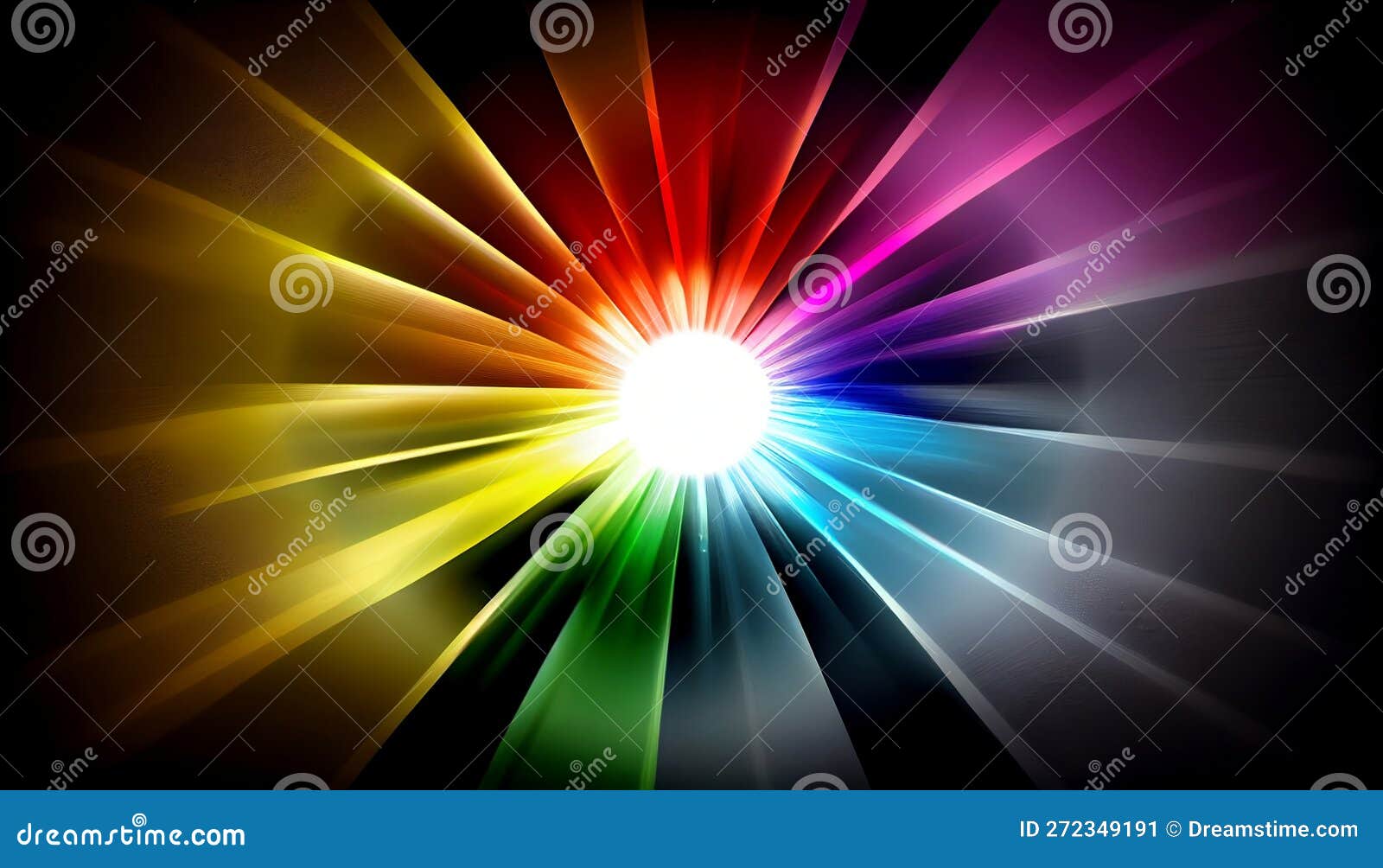 Generative AI, Illustration, Rainbow Sunburst: Imagine a Rainbow ...