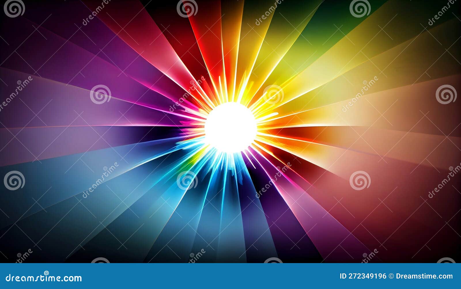 Generative AI, Illustration, Rainbow Sunburst: Imagine a Rainbow ...