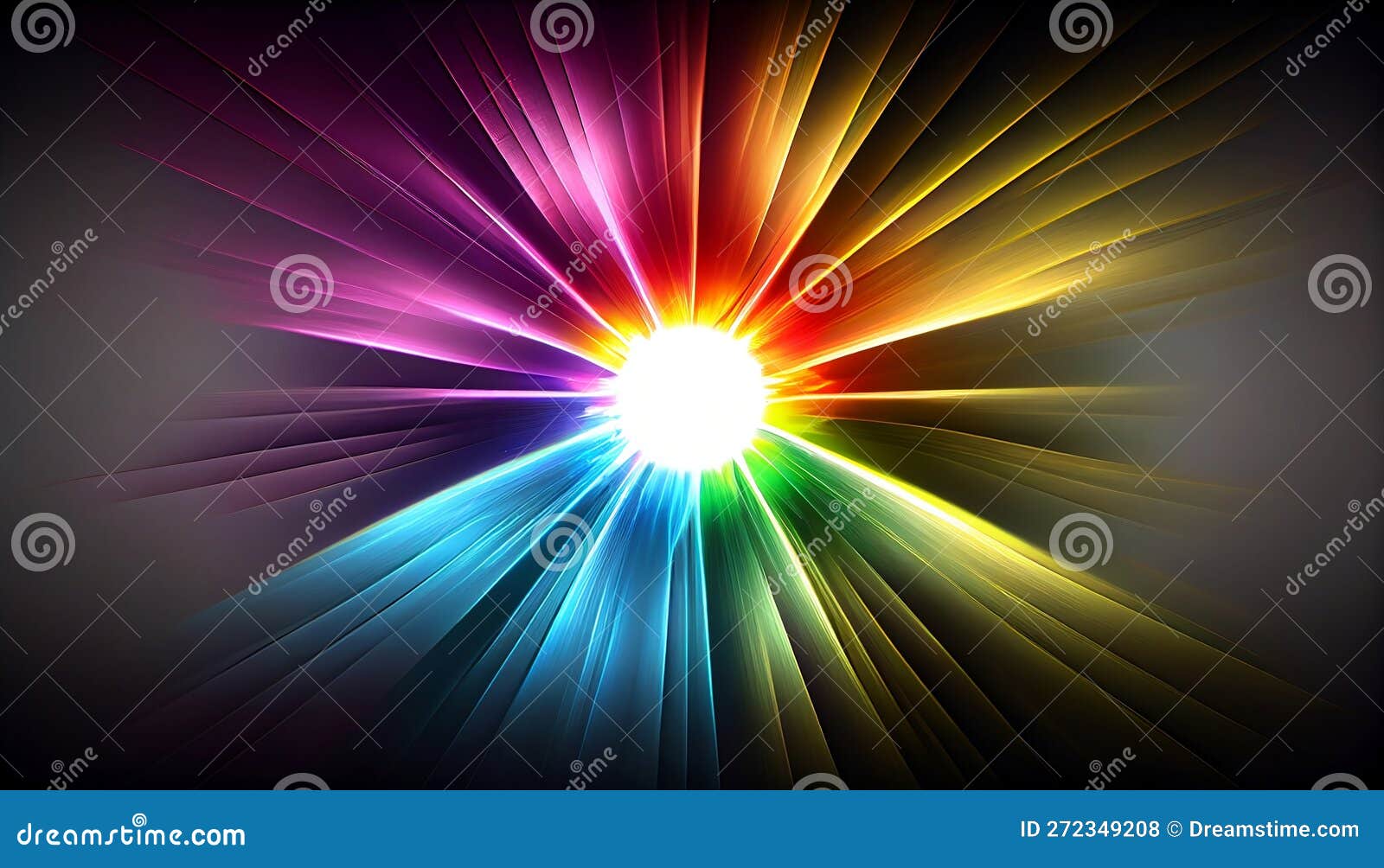 Generative AI, Illustration, Rainbow Sunburst: Imagine a Rainbow ...