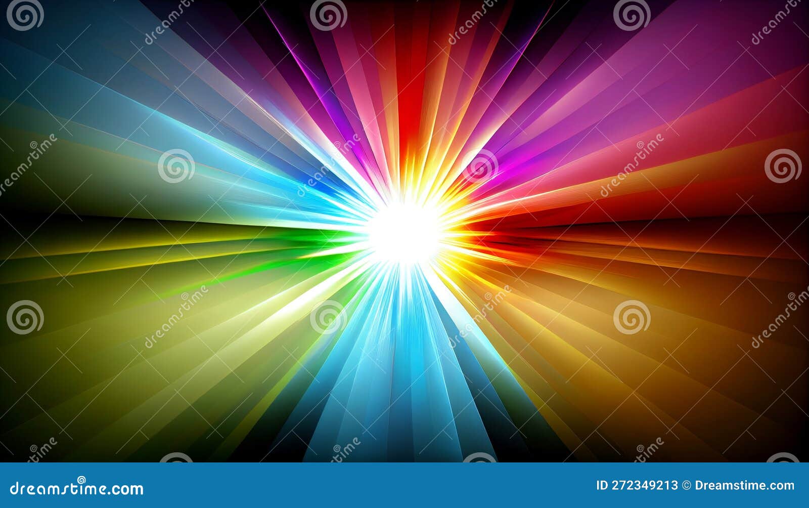 Generative AI, Illustration, Rainbow Sunburst: Imagine a Rainbow ...