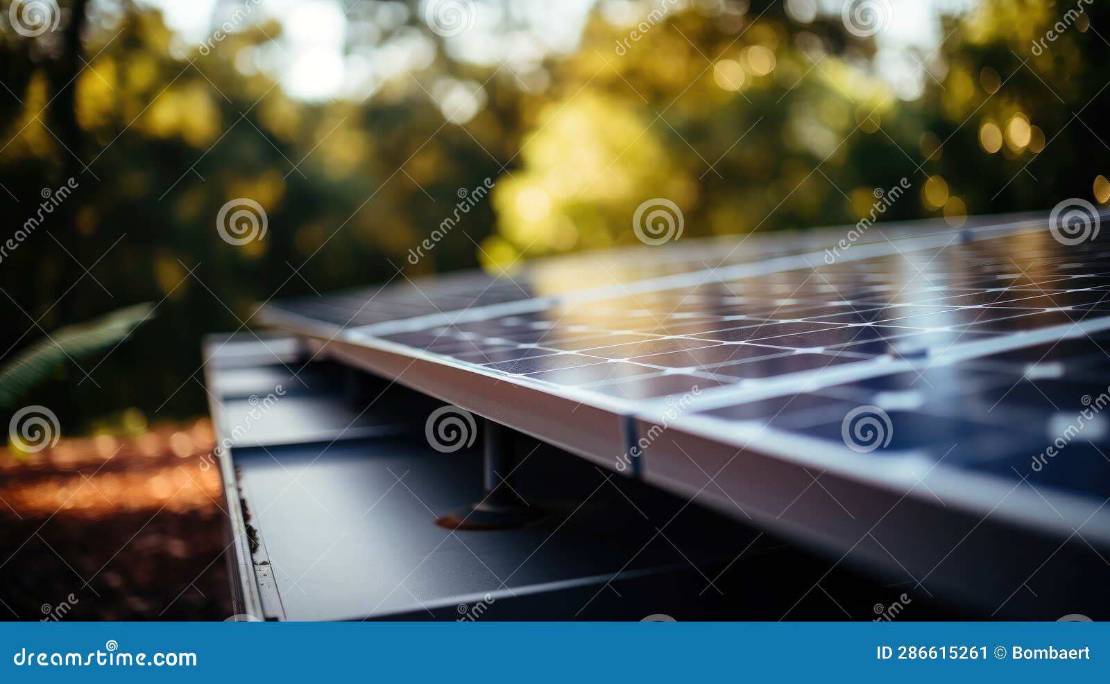 Generative Ai Illustration of Solar Panels on Rooftop Stock ...