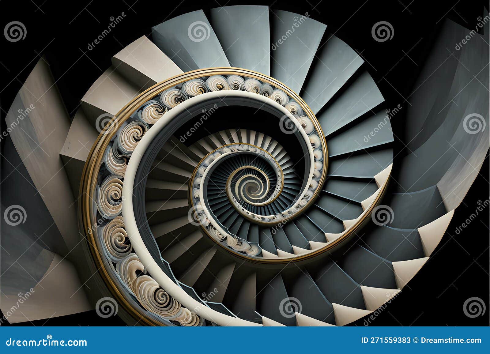 Generative AI. DNA Spiral Structure. DNA Helix Complementary Strand Of ...