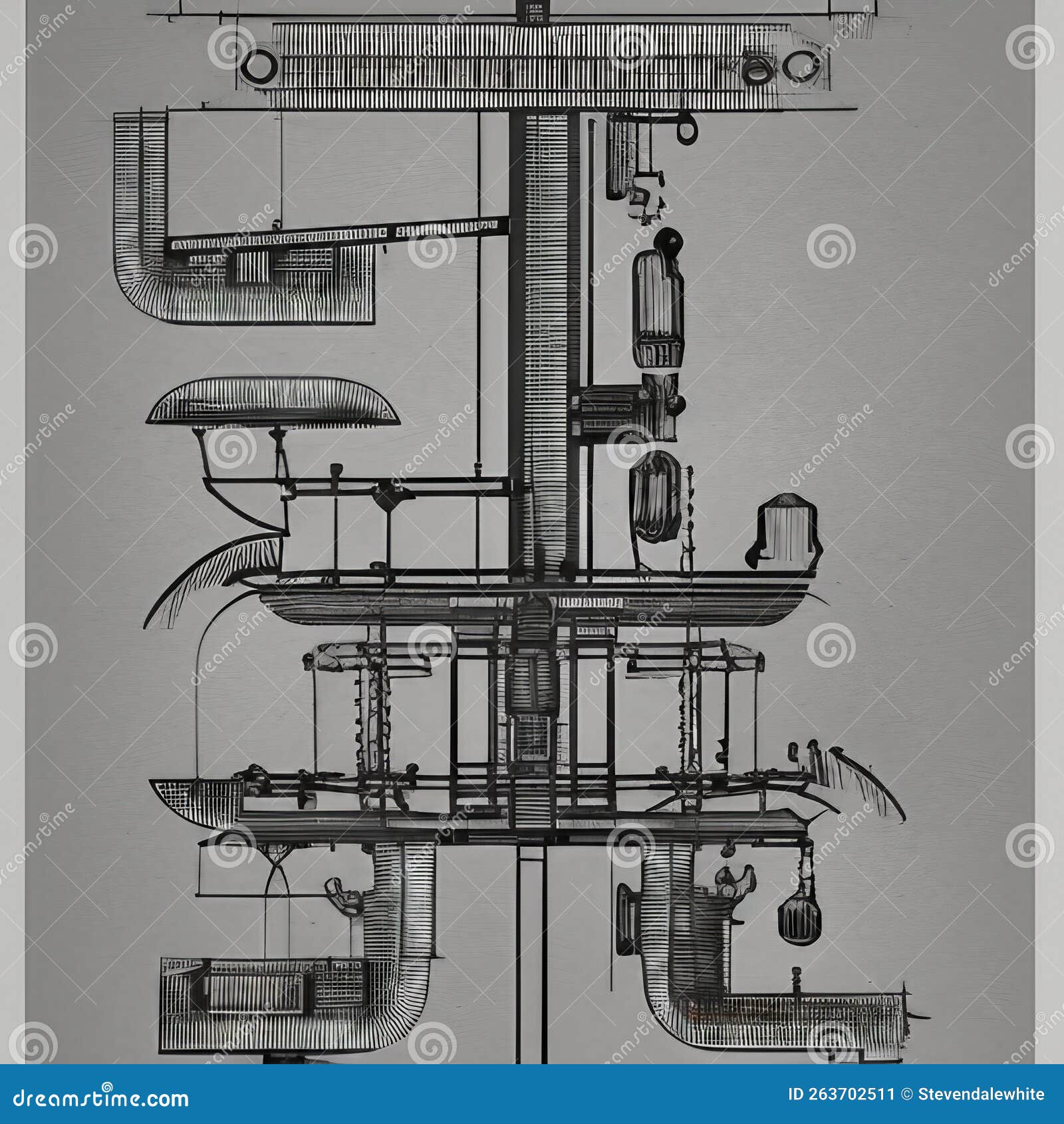 Generative AI Illustration of a Steampunk Complex Mousetrap Design ...