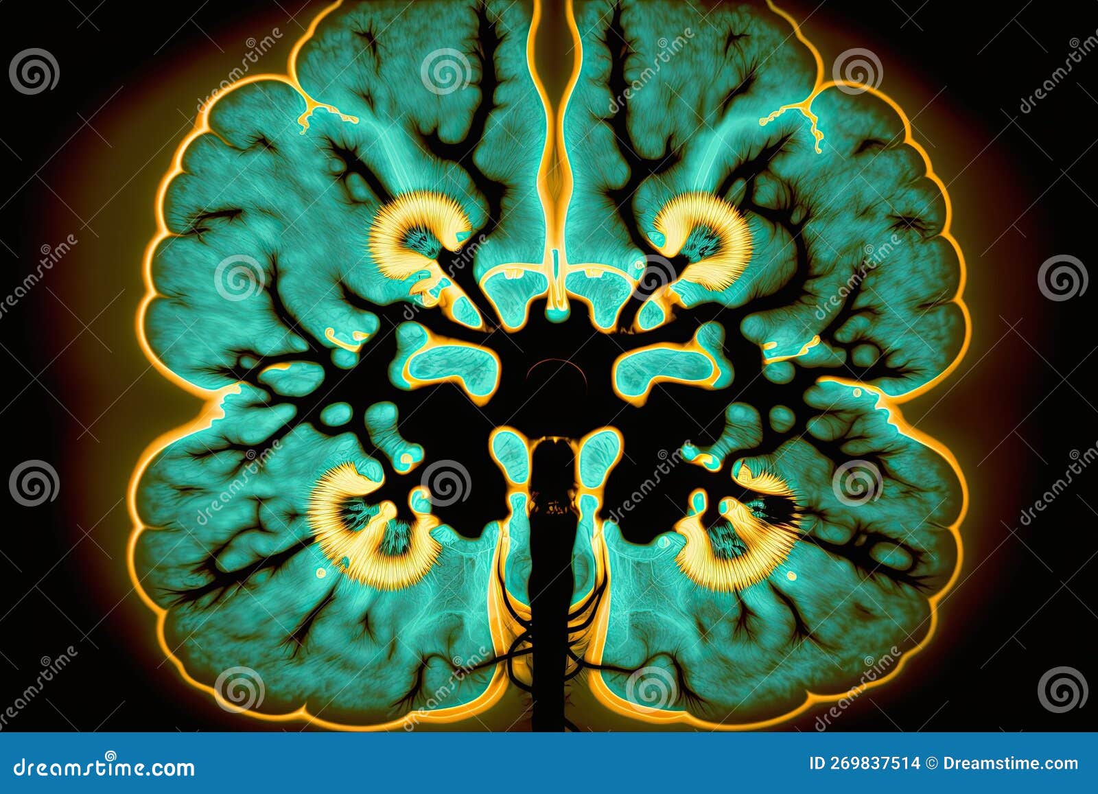 Generative AI.Illustration Visualization of Computed Tomography, MRI of ...