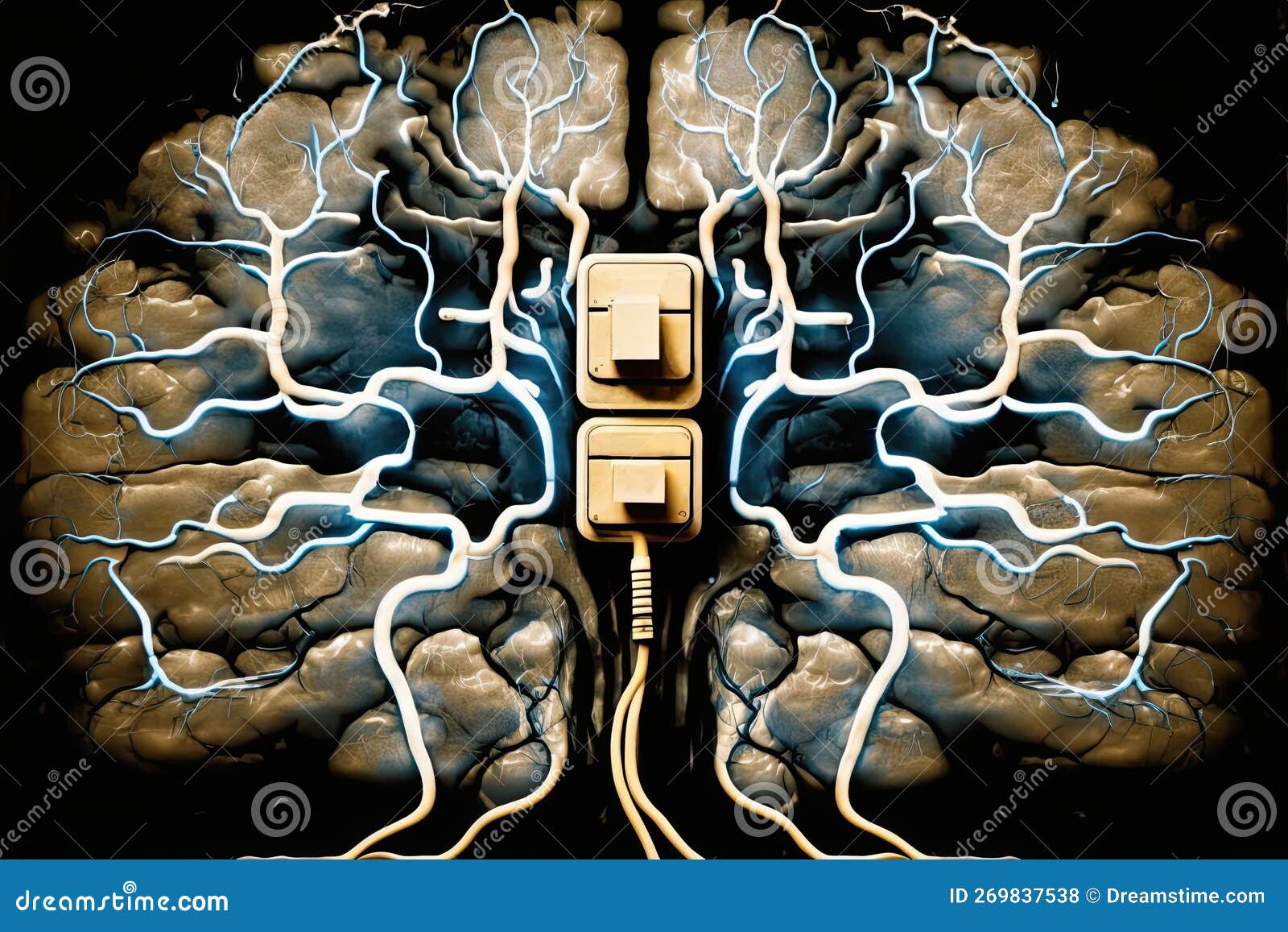 Generative AI.Illustration Visualization of Computed Tomography, MRI of ...