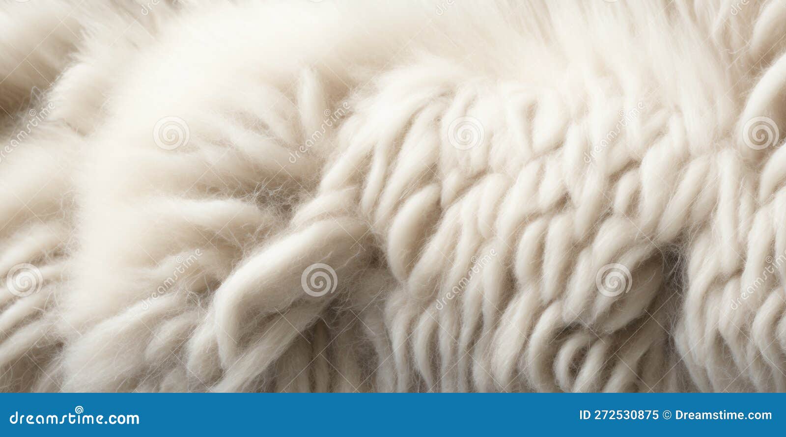 Generative AI Illustration of White Soft Fluffy Wool of Sheep with Long ...