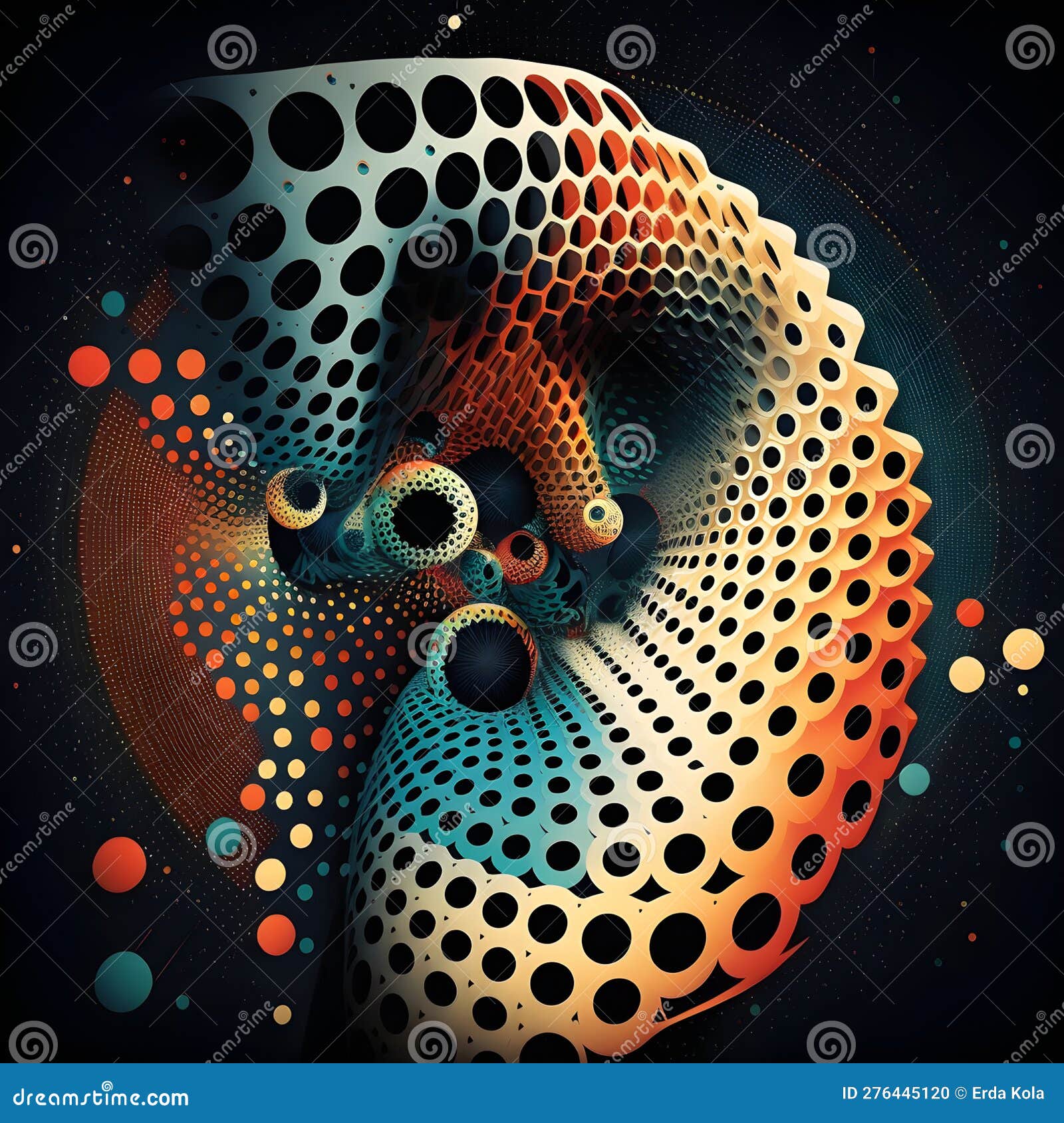 Generative Ai Illustrations Geometry Patterns Background Mixed Colors Abstract Pattern