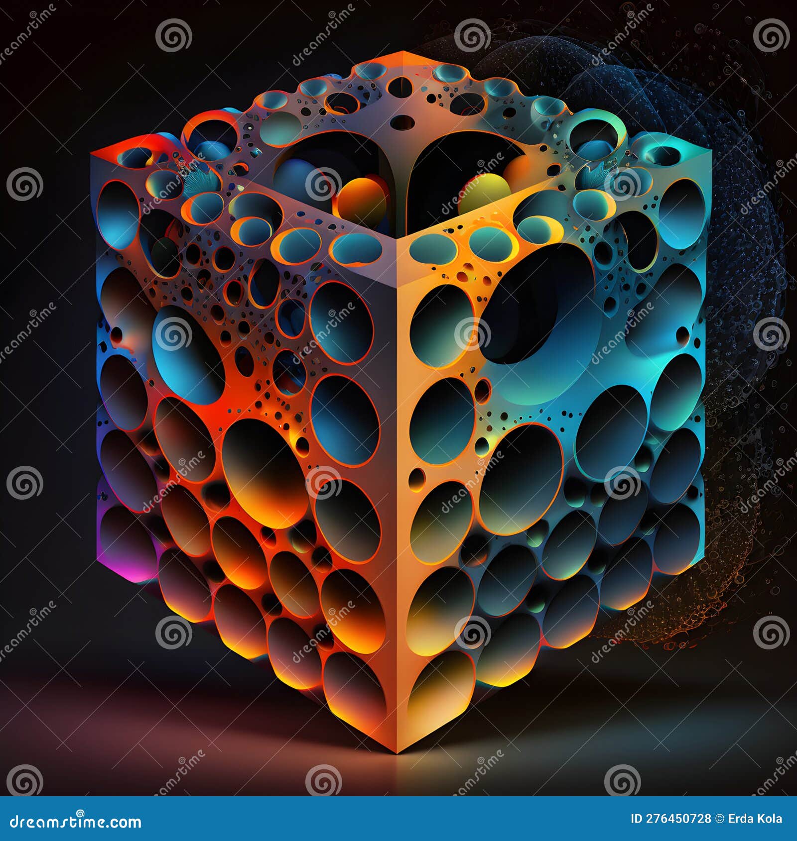 Generative Ai Illustrations Geometry Patterns Background Mixed Colors Abstract Pattern