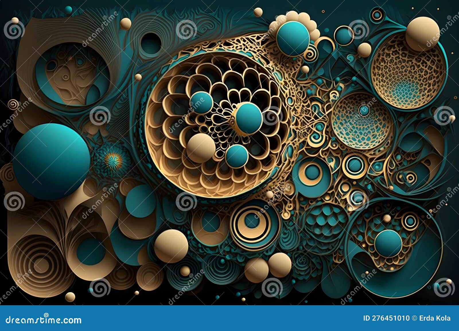 Generative Ai Illustrations Geometry Patterns Background Mixed Colors Abstract Pattern