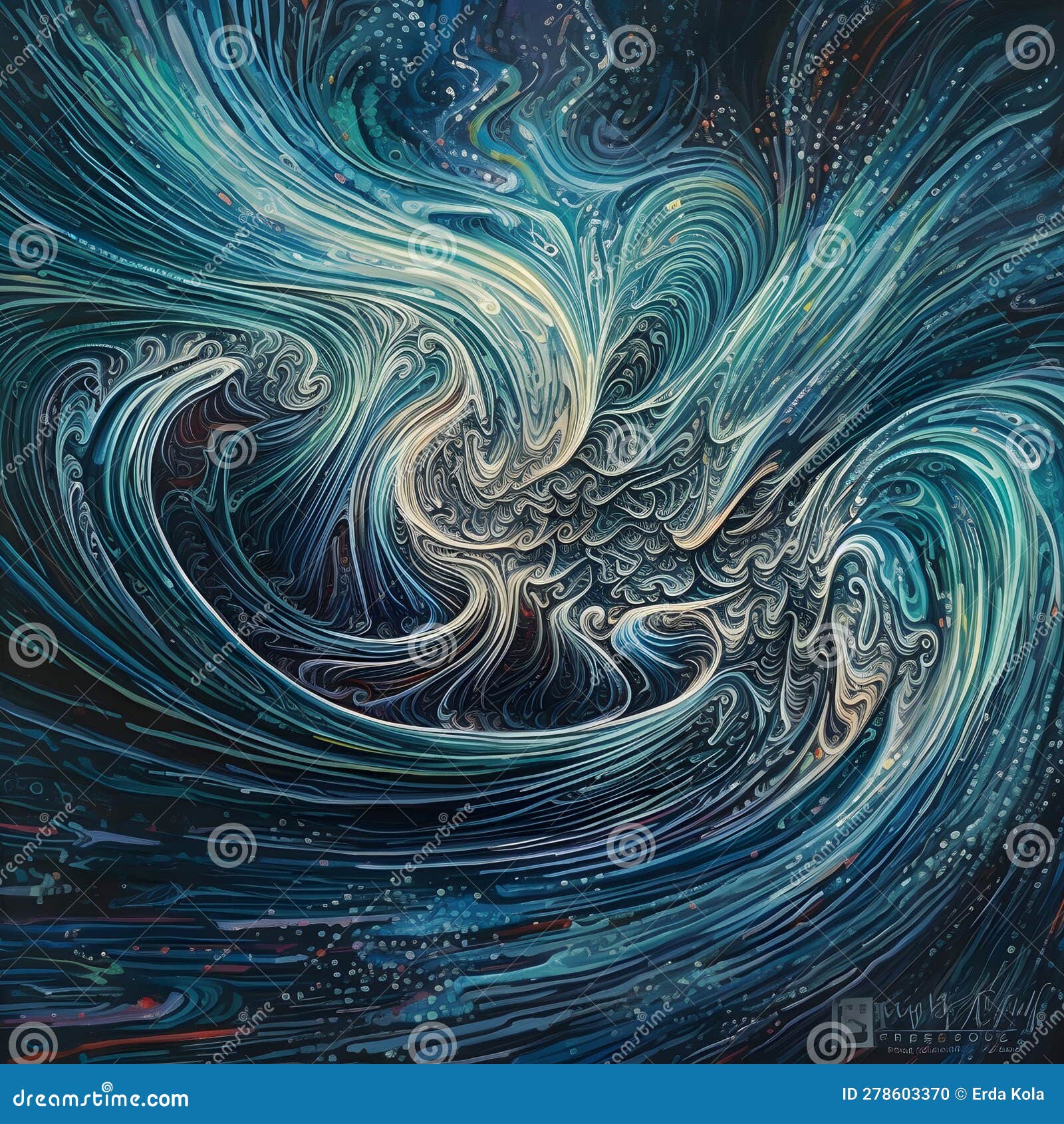 Generative AI, Illustrations, Gravity, Gravitational Waves Concept ...