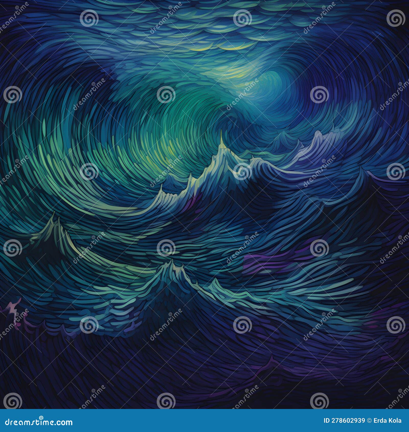 Generative AI, Illustrations, Gravity, Gravitational Waves Concept ...