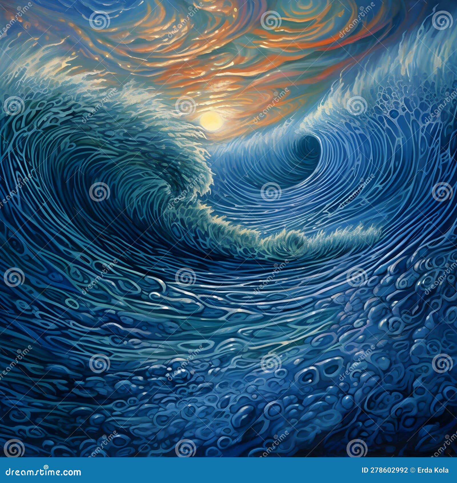 Generative AI, Illustrations, Gravity, Gravitational Waves Concept ...