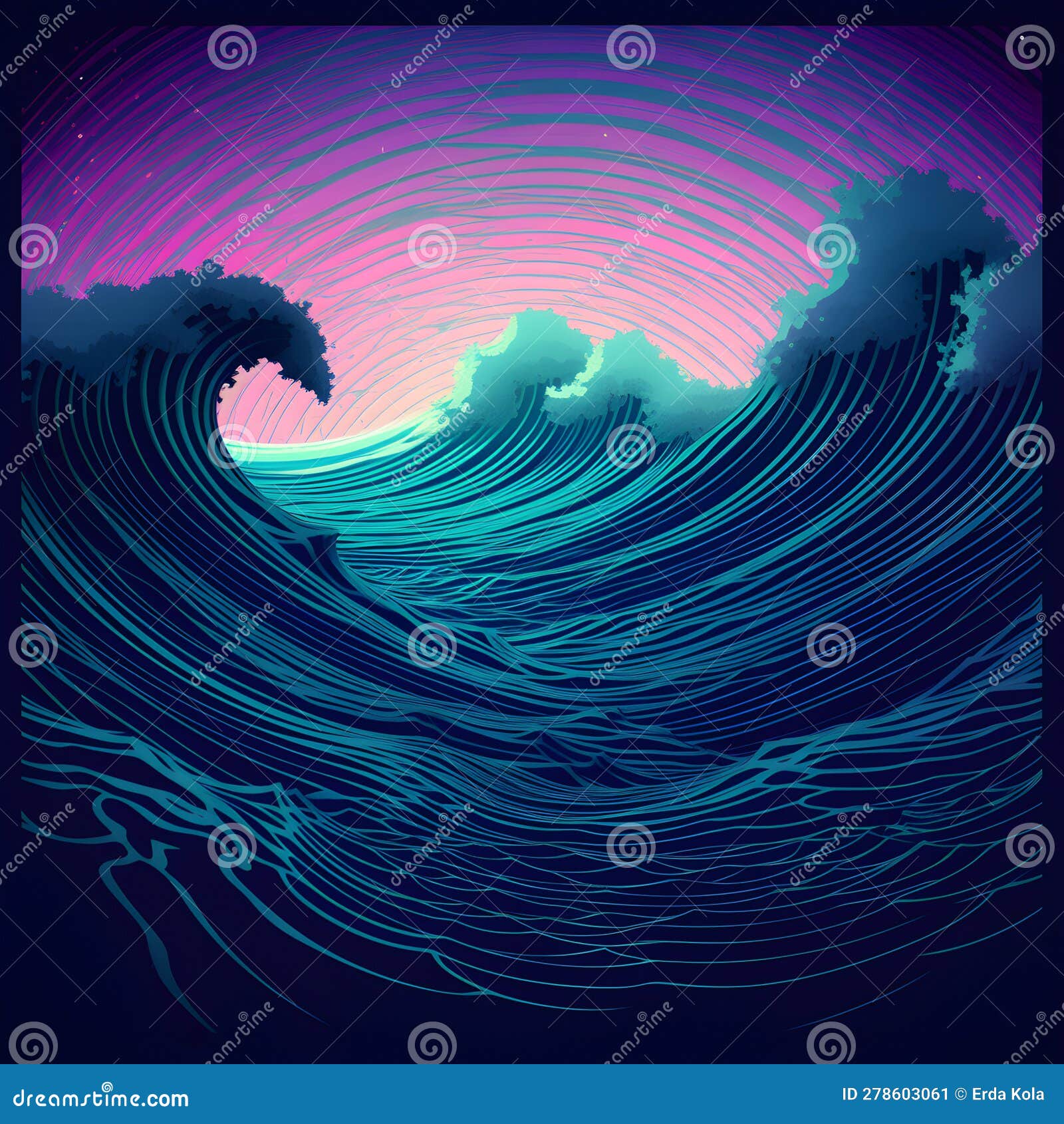 Generative AI, Illustrations, Gravity, Gravitational Waves Concept ...