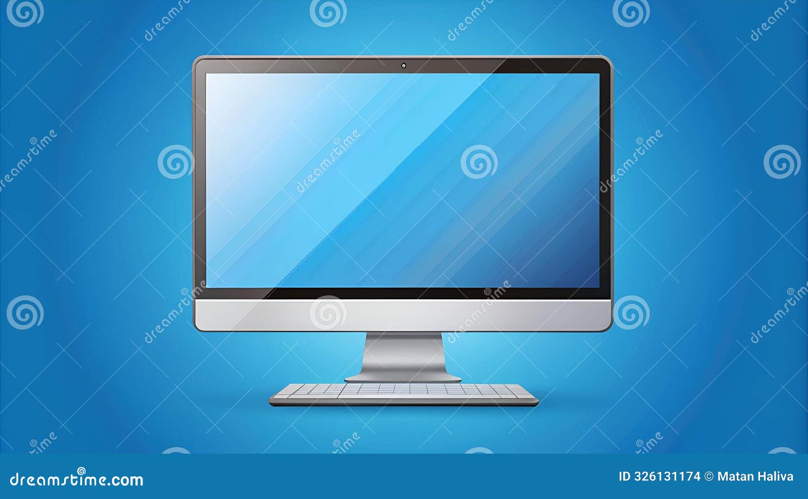 Computer Screen Vector Illustration Stock Illustration - Illustration ...