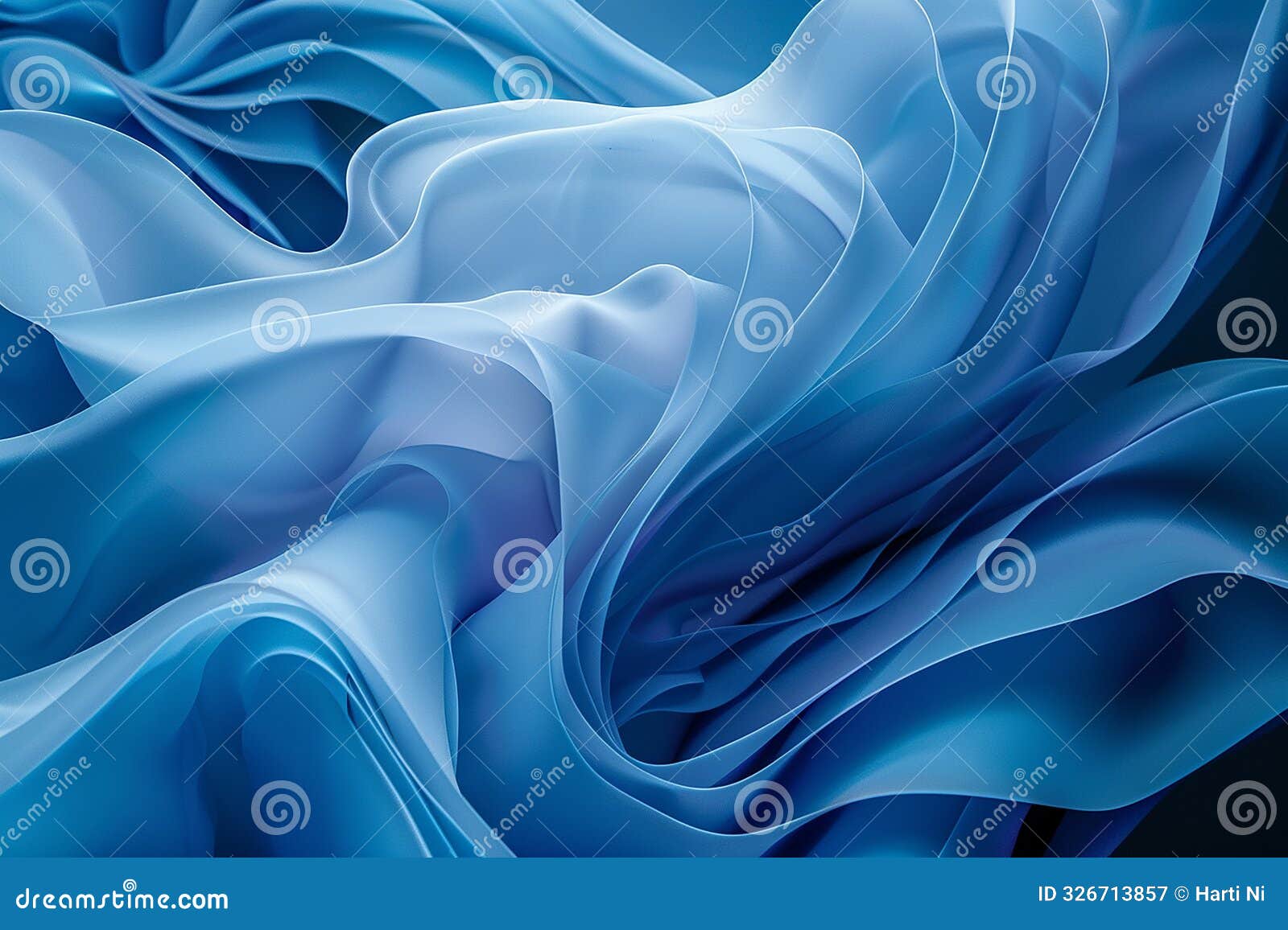 Generative AI Image of Abstract Blue Gradient Layer Fabric Shapes ...