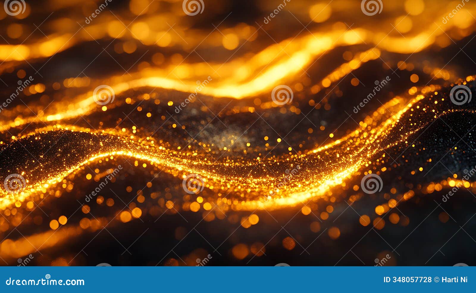Generative AI Image of Abstract Curve Pattern Golden Lines Shining on ...