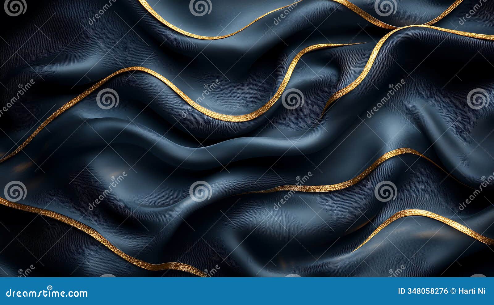 Generative AI Image of Abstract Curve Pattern Golden Lines Shining on ...