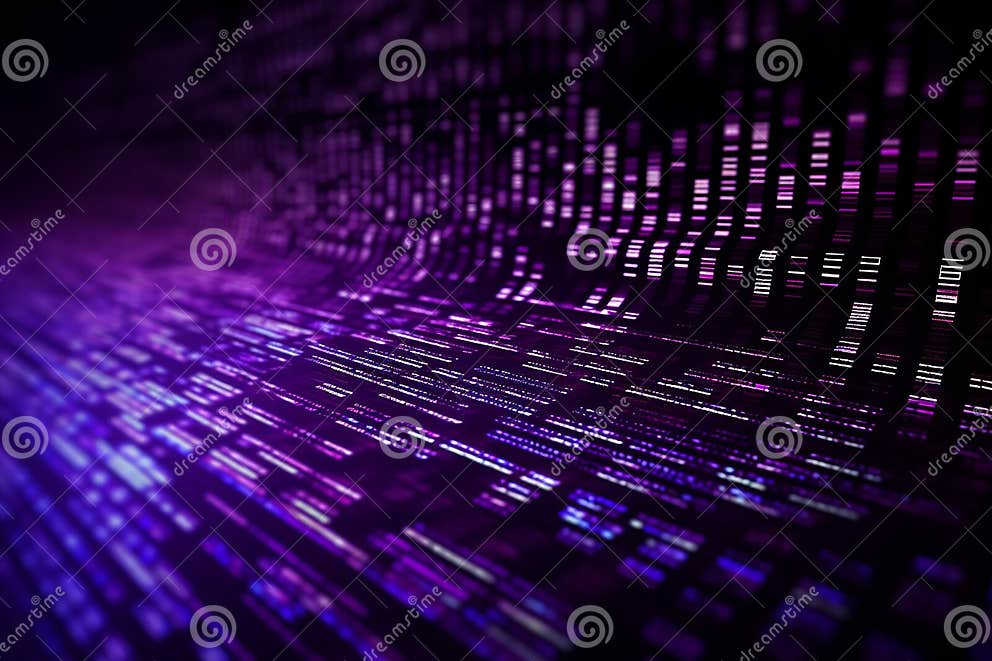 Generative AI Image of Abstract Technology Background with Purple ...