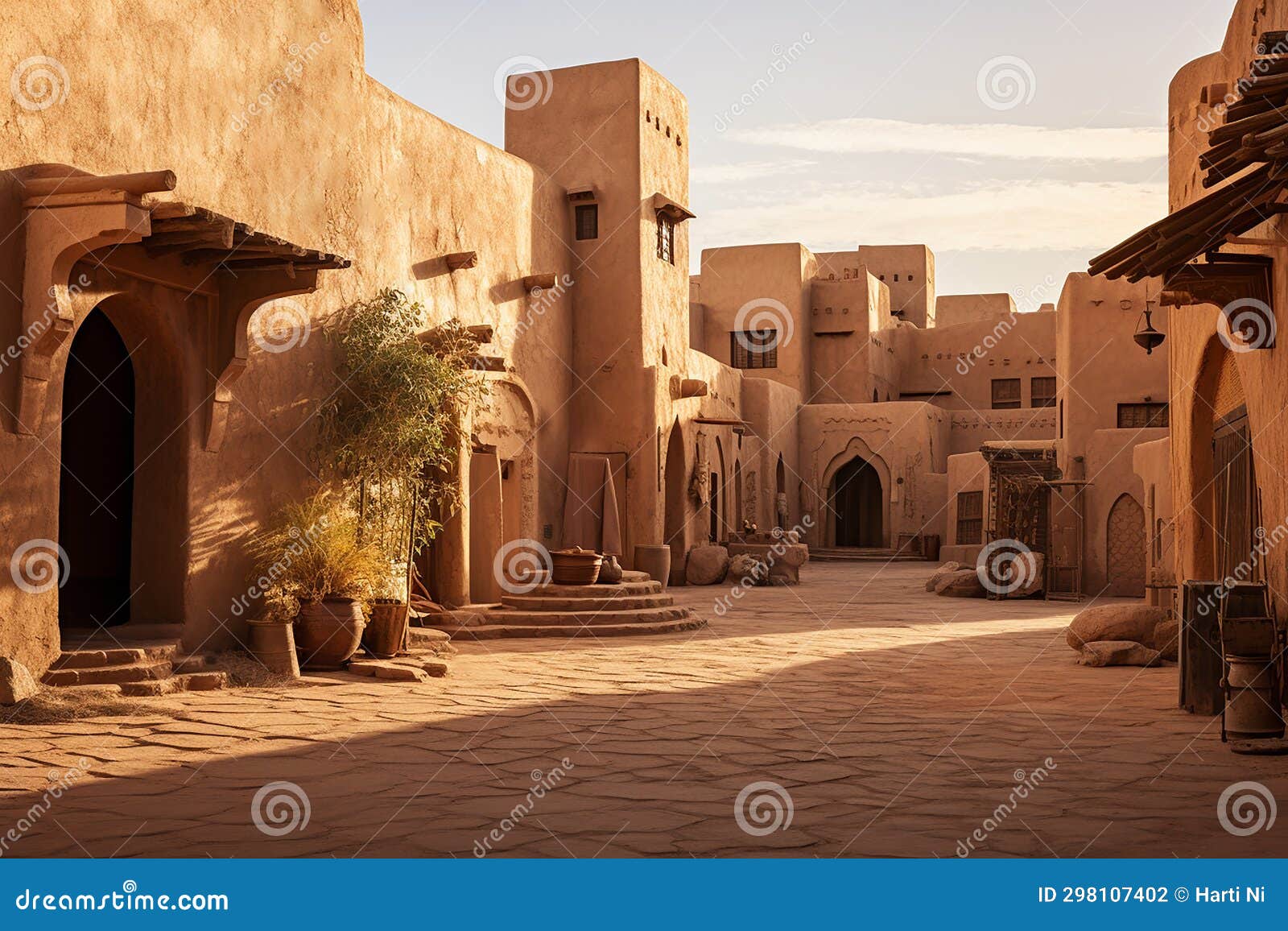 Generative AI Image of Ancient House Building Exterior in Arabia Stock ...