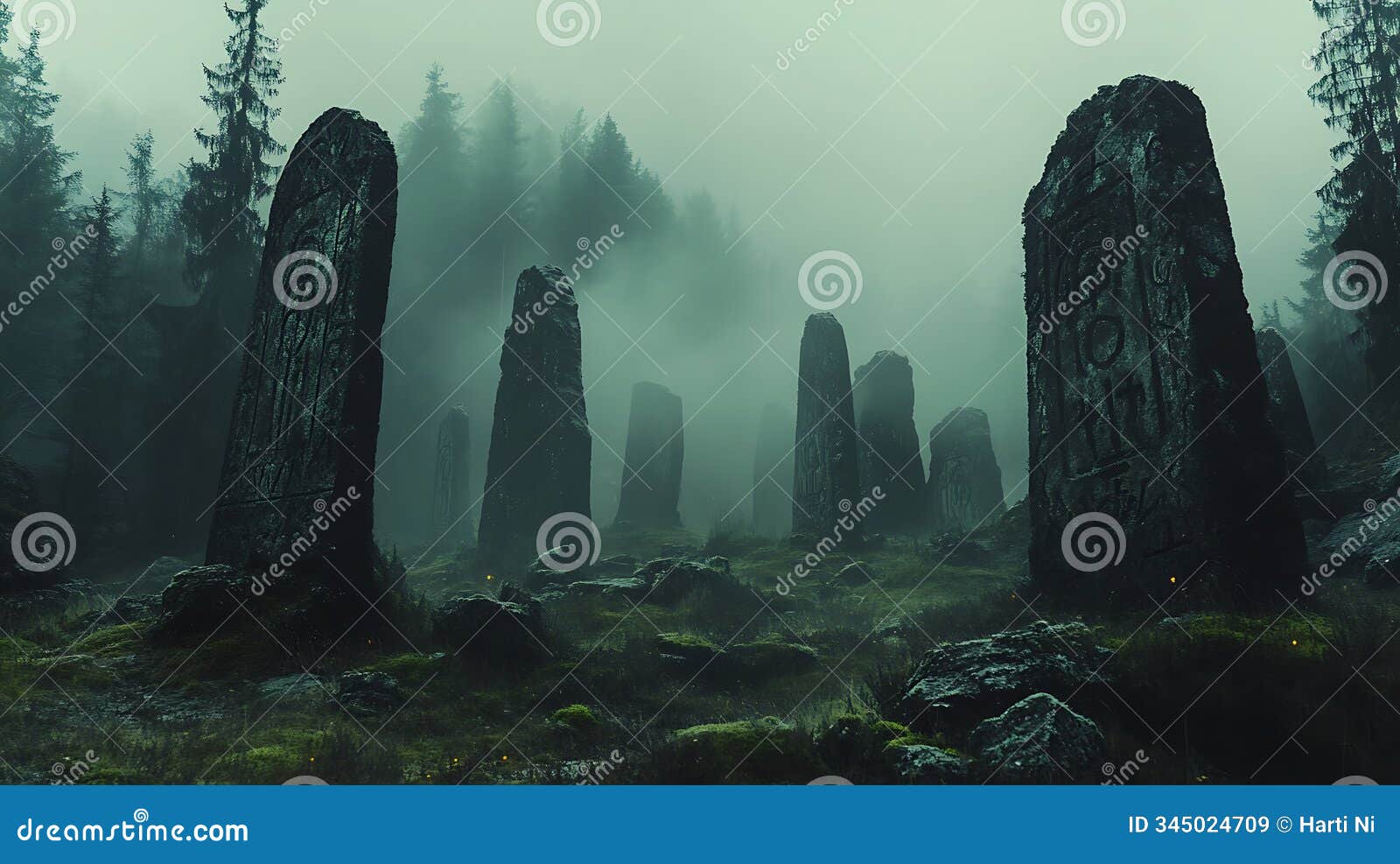 Generative AI Image of Ancient Ruins in the Forest Surrounded by ...