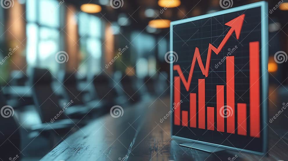 Generative AI Image of Bar Graph and Arrow Representing Loss and Coding ...