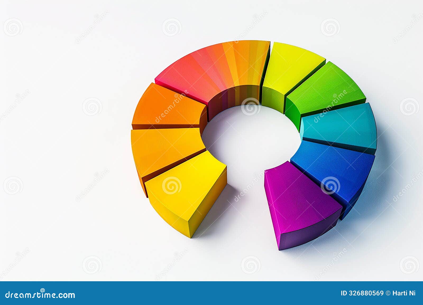 Generative AI Image of Colorful Palette Circle Pie Concentric Chart ...