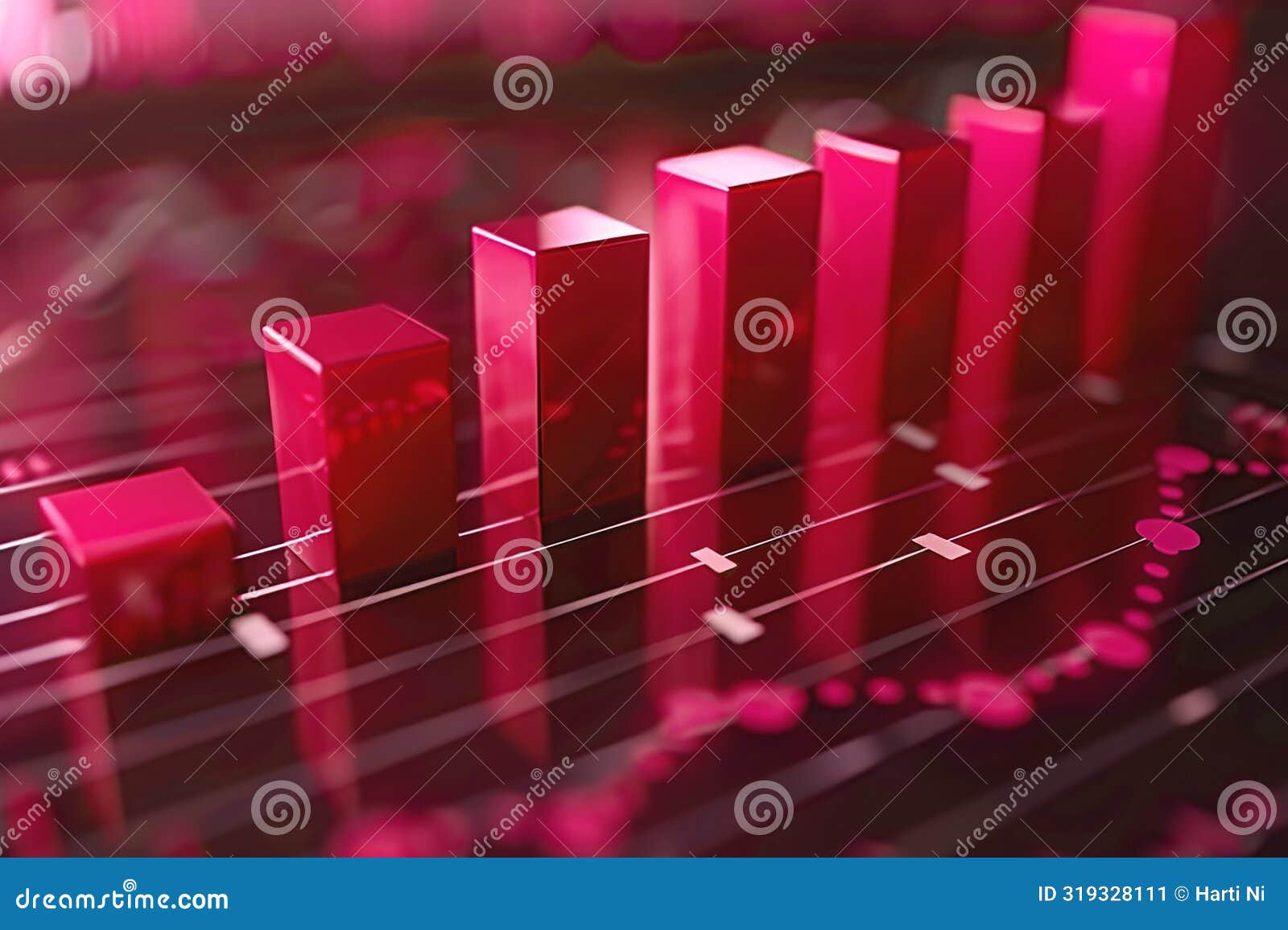 Generative AI Image of Company Business Data Report Wallpaper of Red ...