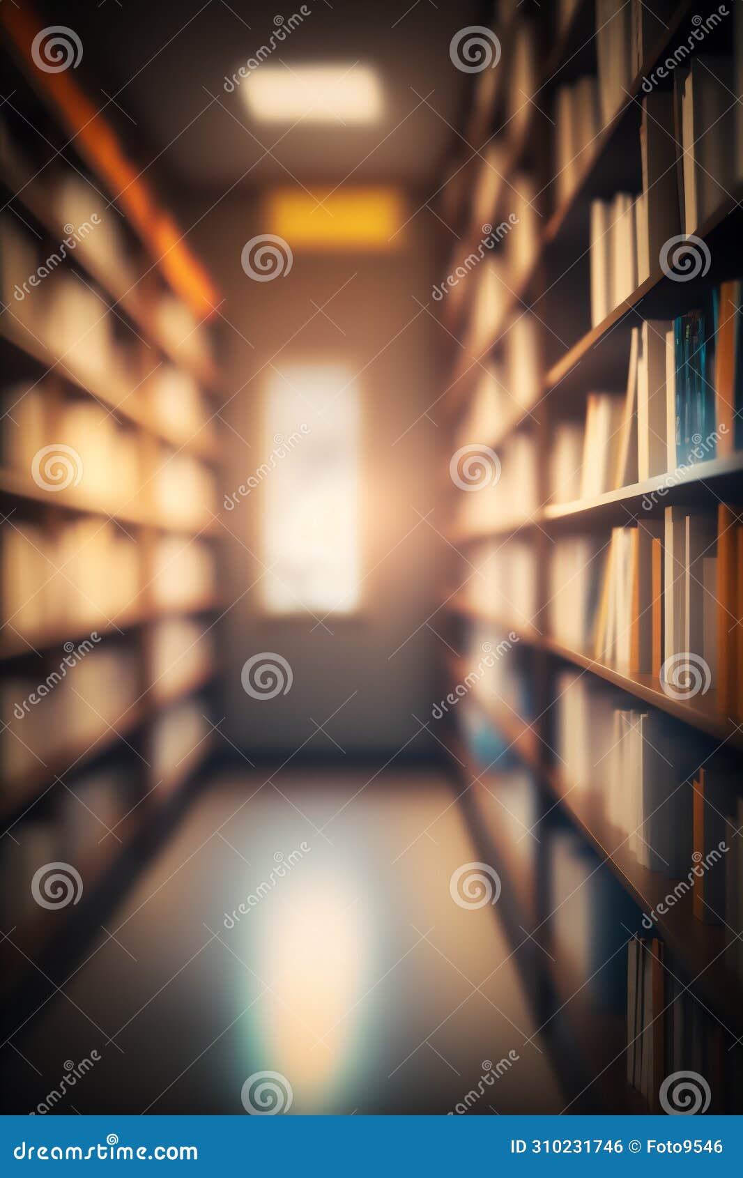 Generative AI Image of a Empty College Library Interior Space with ...