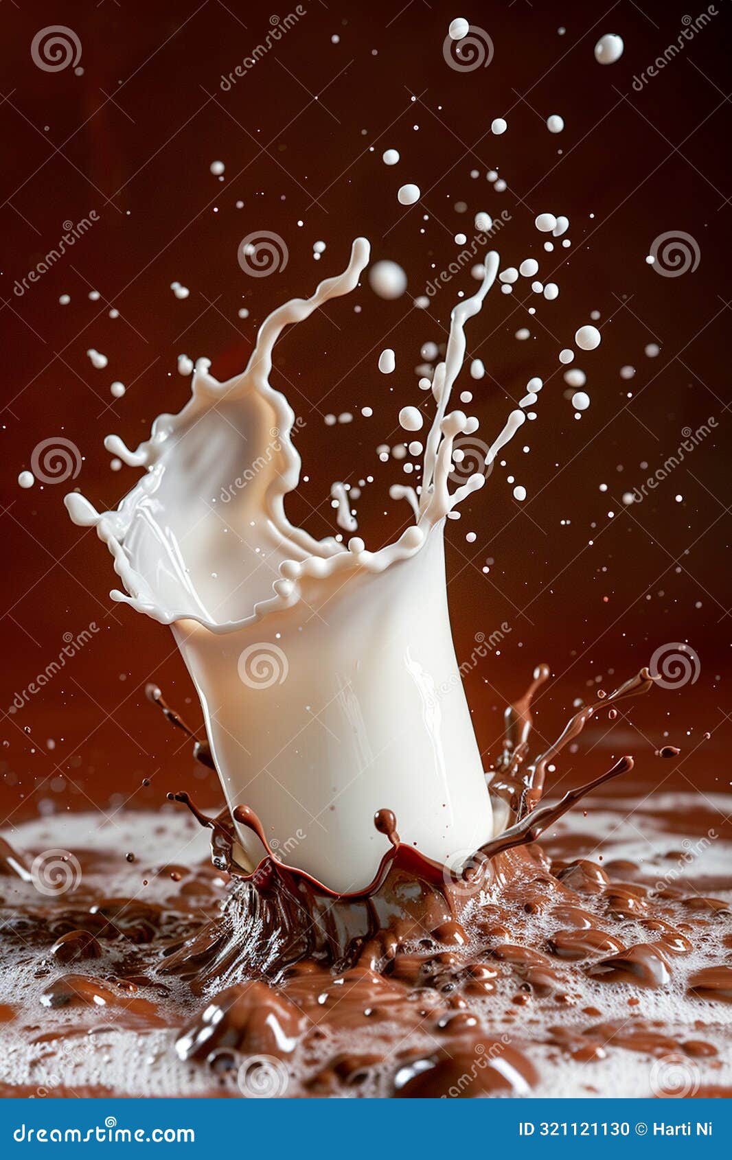 Generative AI Image of Explosion of Pure White Milk Mixed with ...