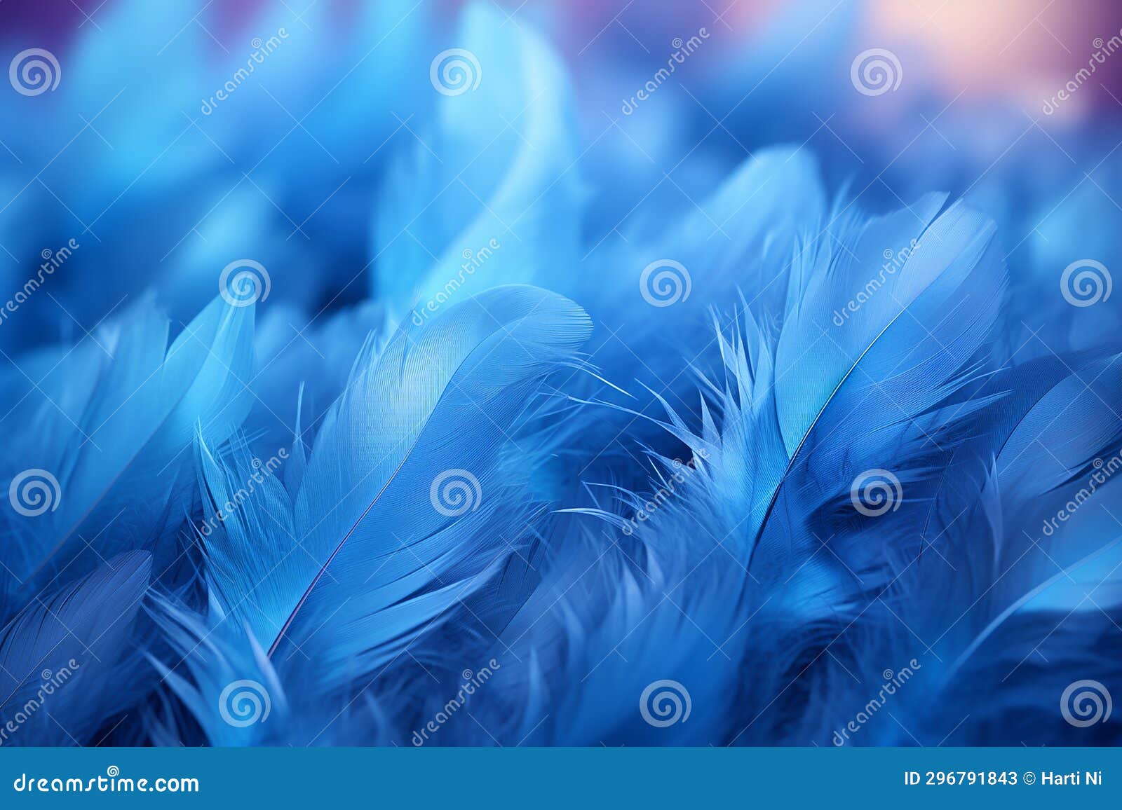 Generative AI Image of Feather Symbolizing Depression Sadness of Blue ...