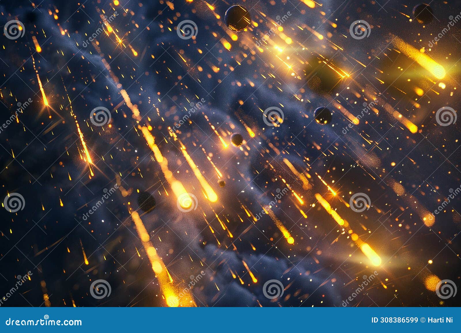 Rain Meteor Shower Shooting Stars On Transparent Background. Gray White ...