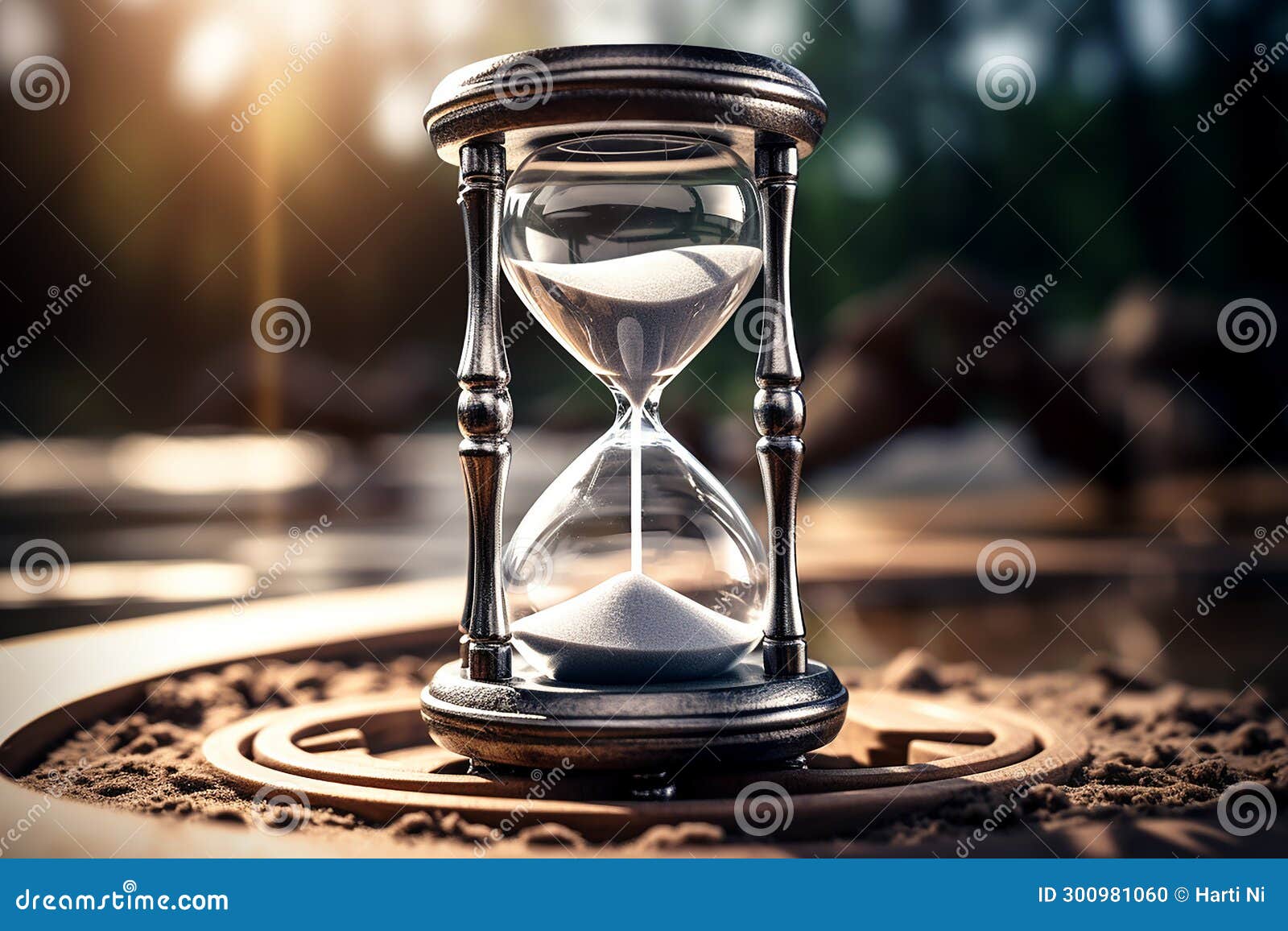 Generative AI Image of Hourglass for Counting Time with Flowing Sand ...